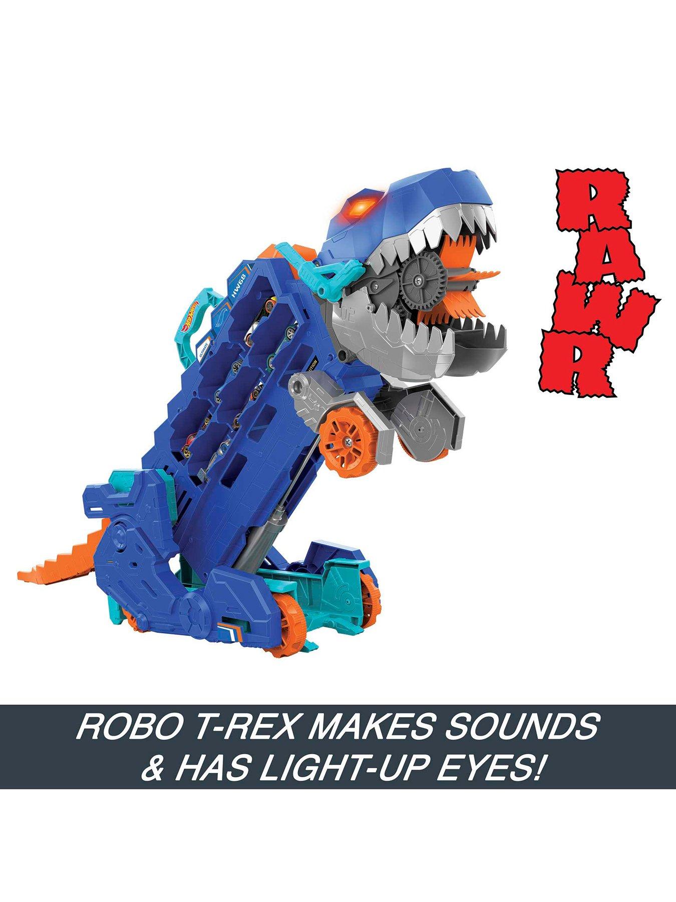 Hot Wheels City Ultimate T-Rex Toy Car Transporter Playset | Littlewoods