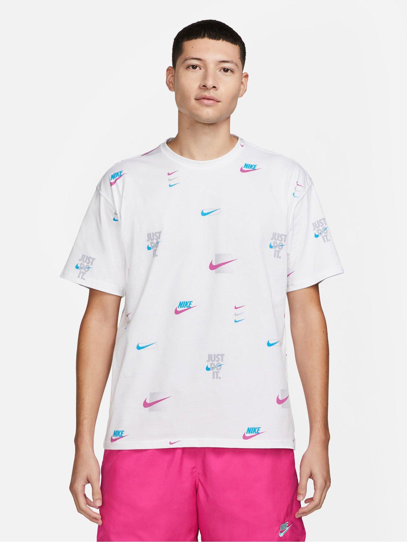 Nike All Over Print T-Shirt - White | littlewoods.com