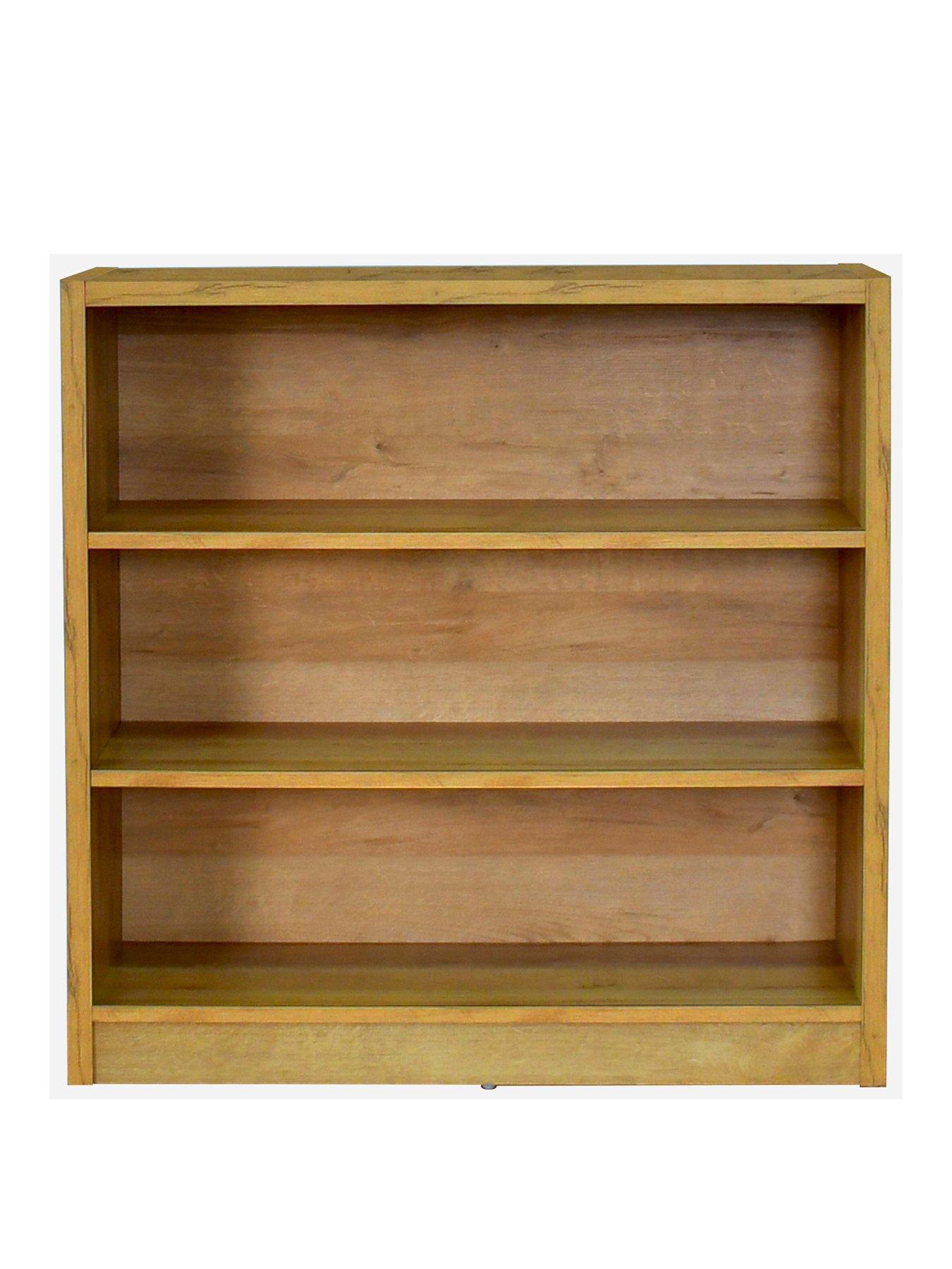 Very Home Metro Small Wide Bookcase - Oak - FSC® Certified | Littlewoods