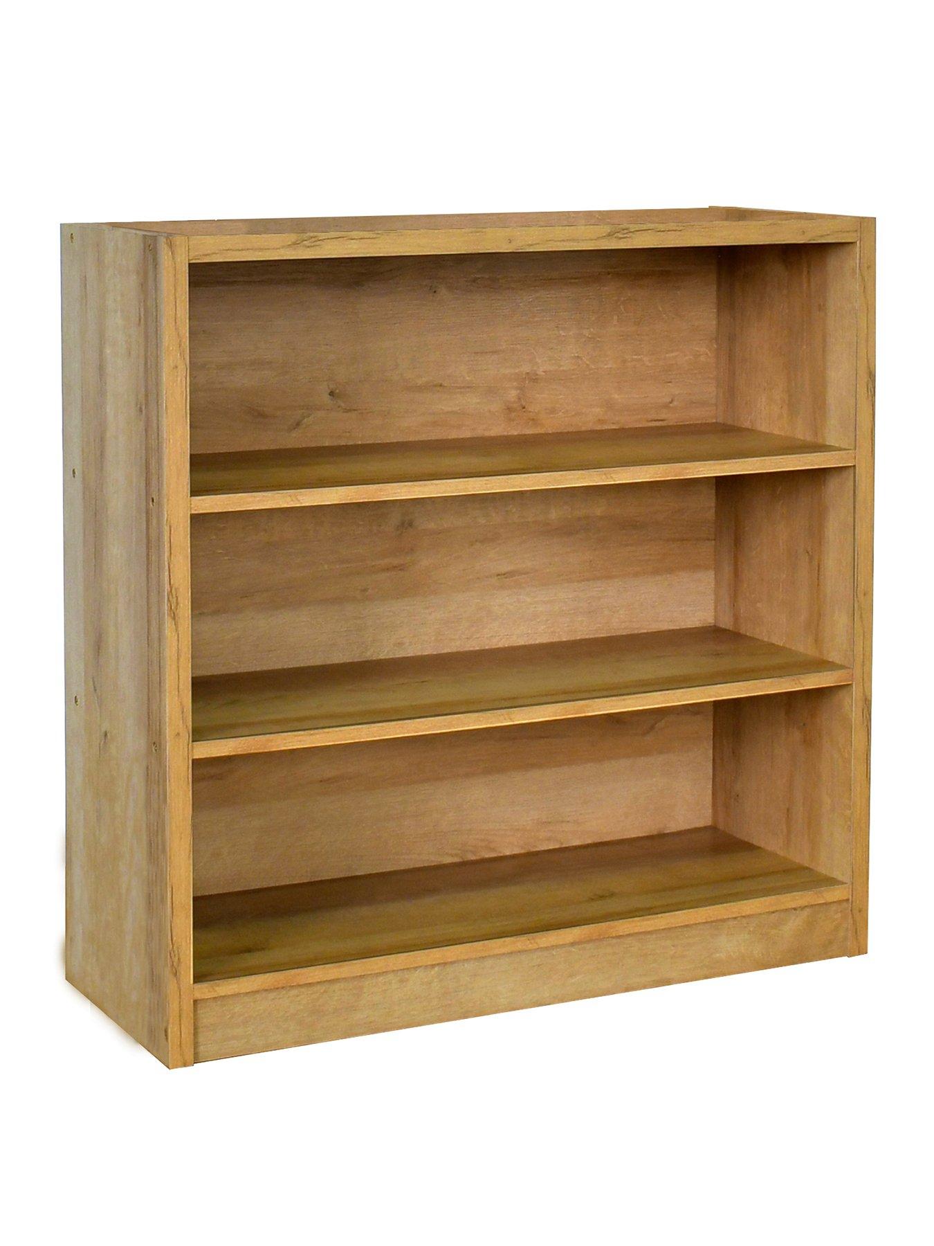 Very Home Metro Small Wide Bookcase - Oak - FSC® Certified | Littlewoods