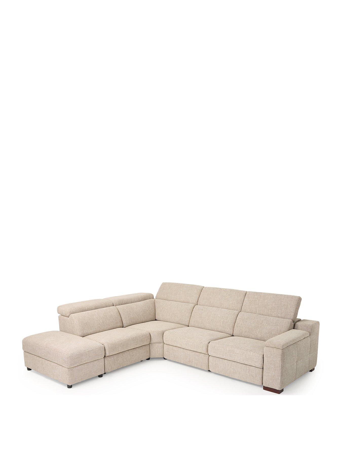 Very Home Detroit Fabric Left Hand Power Recliner Corner Group Sofa ...
