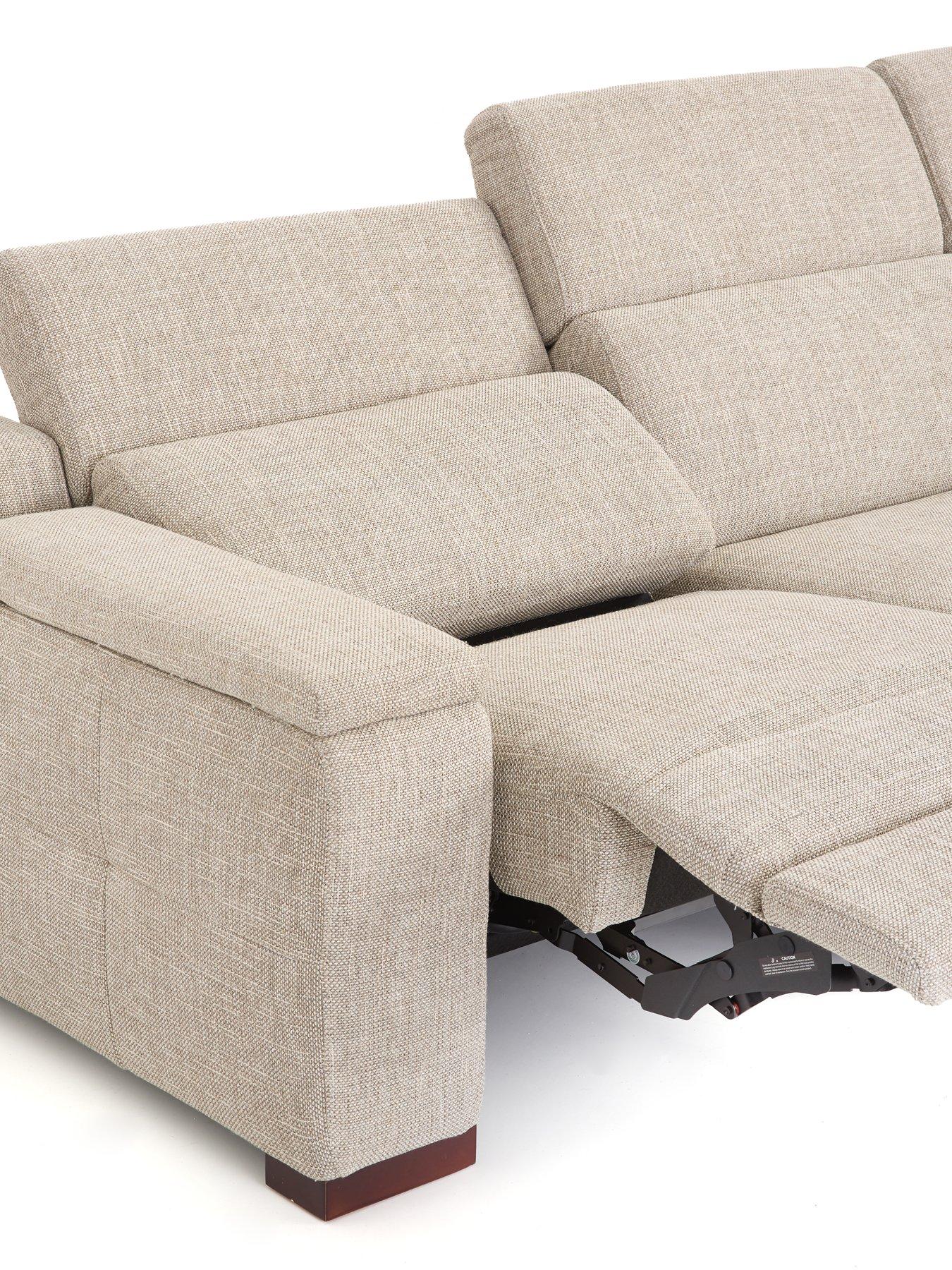 Very Home Detroit Fabric Right Hand Power Recliner Corner Group Sofa ...