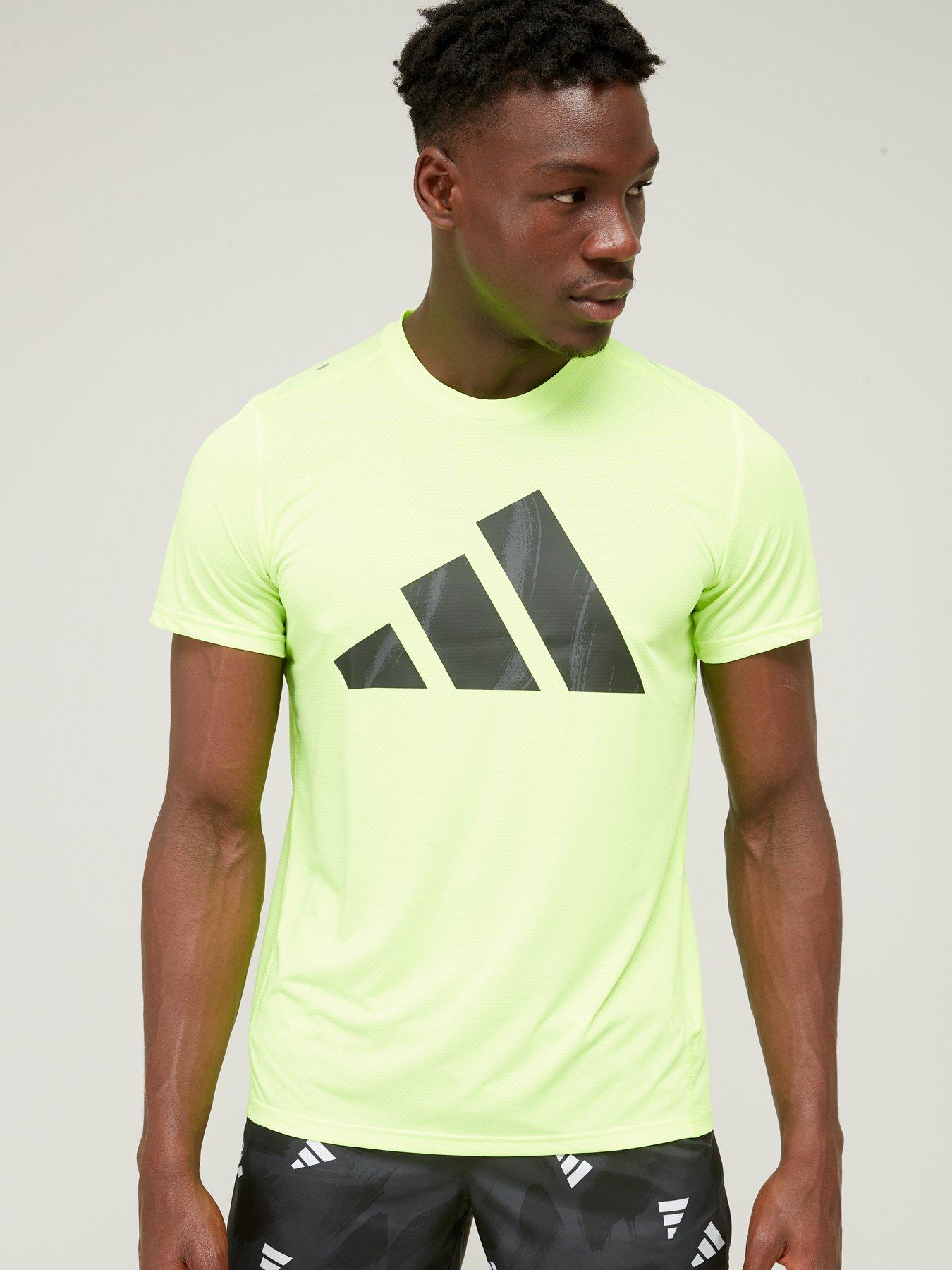 adidas Men's Run It Running Tee - Yellow | littlewoods.com