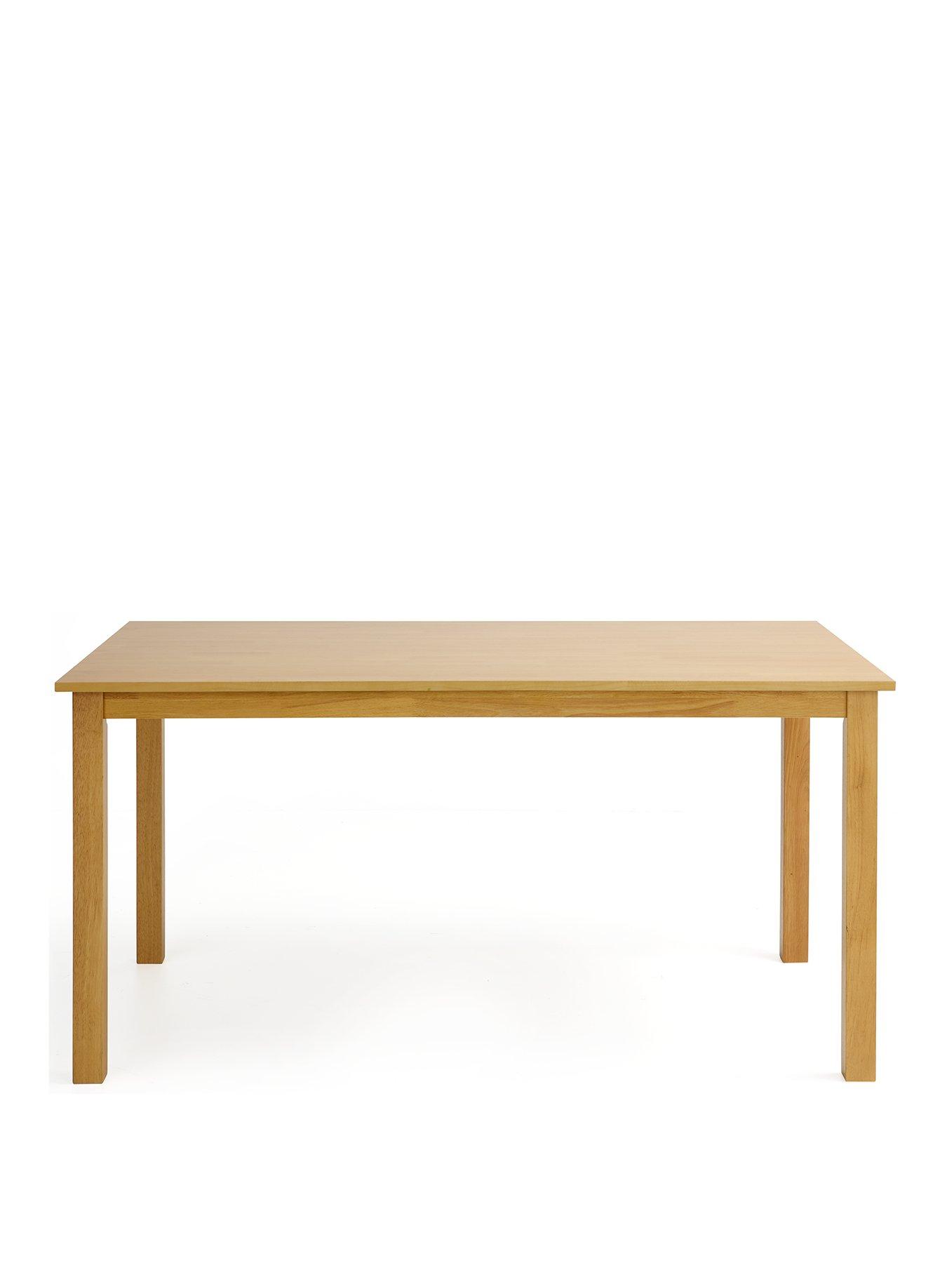 The Very Collection Primo 150 cm Dining Table + 6 Fabric Chairs - Wood ...