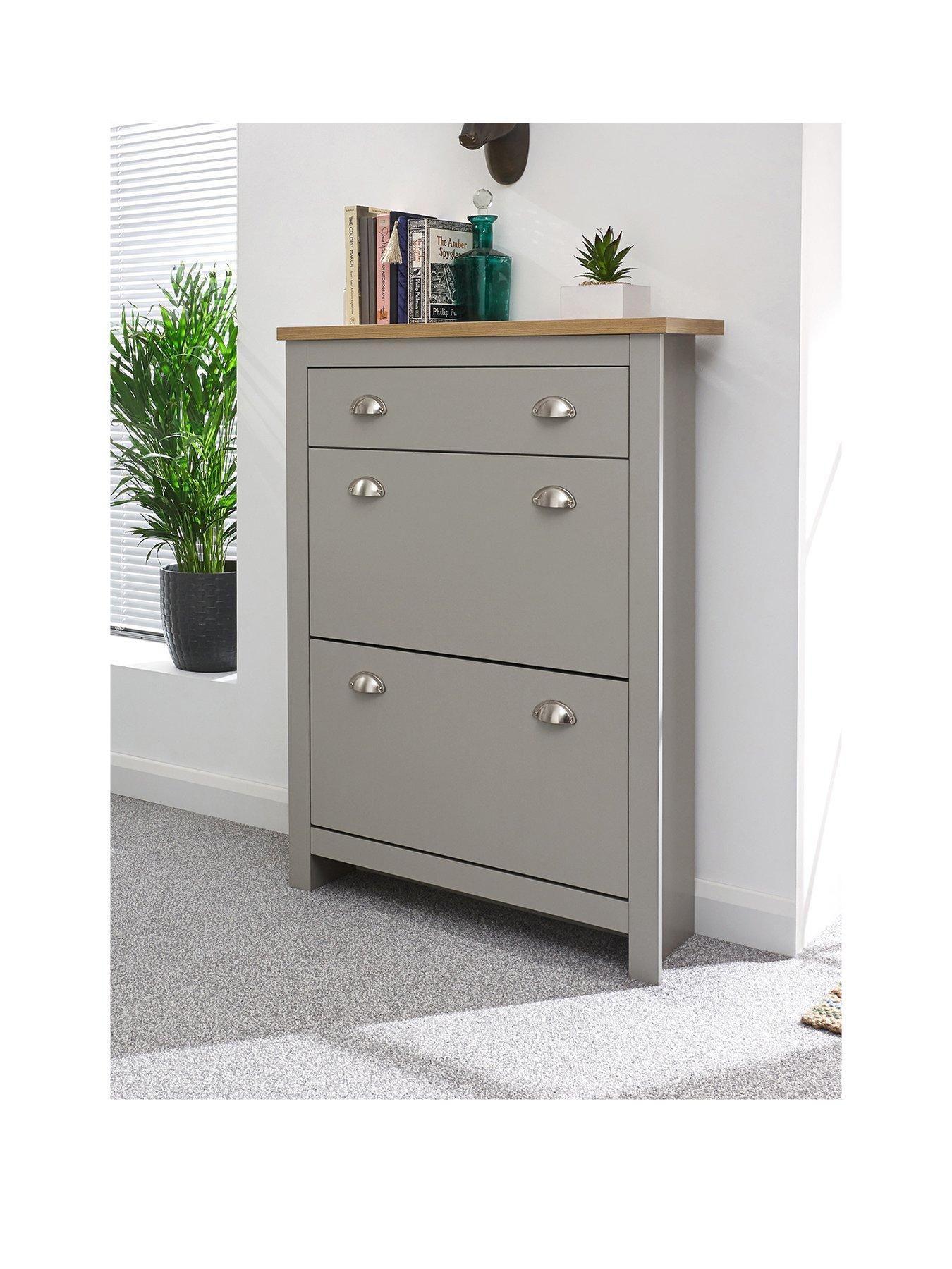 GFW Lancaster 1 Drawer Shoe Storage - Grey | Littlewoods
