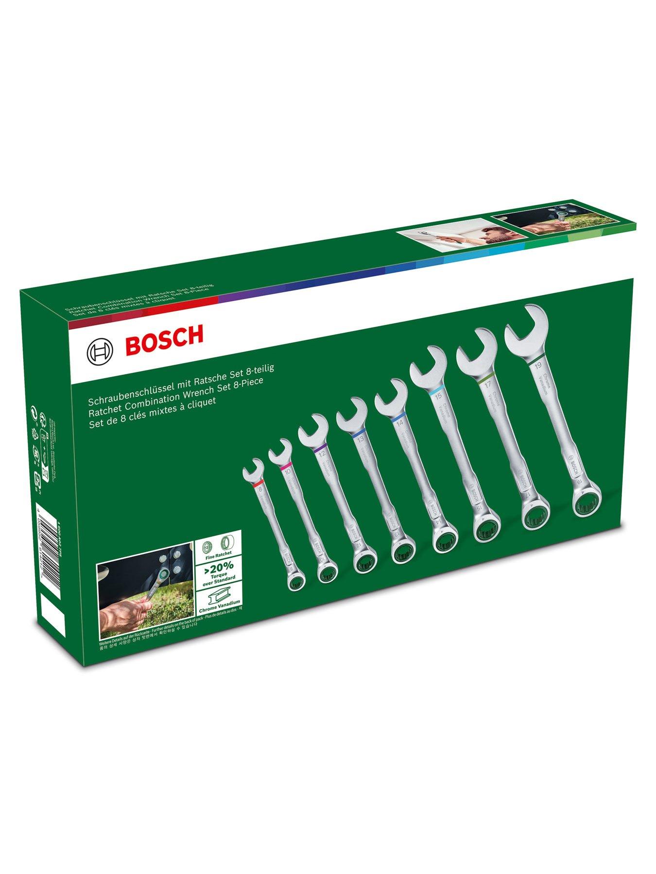 Bosch 8 pcs Ratchet combination Spanner Set | littlewoods.com