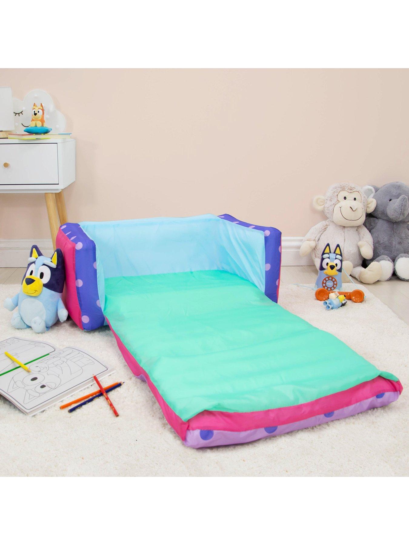 Bluey Flip Out Mini Sofa - 2 in 1 kids inflatable sofa and lounger ...