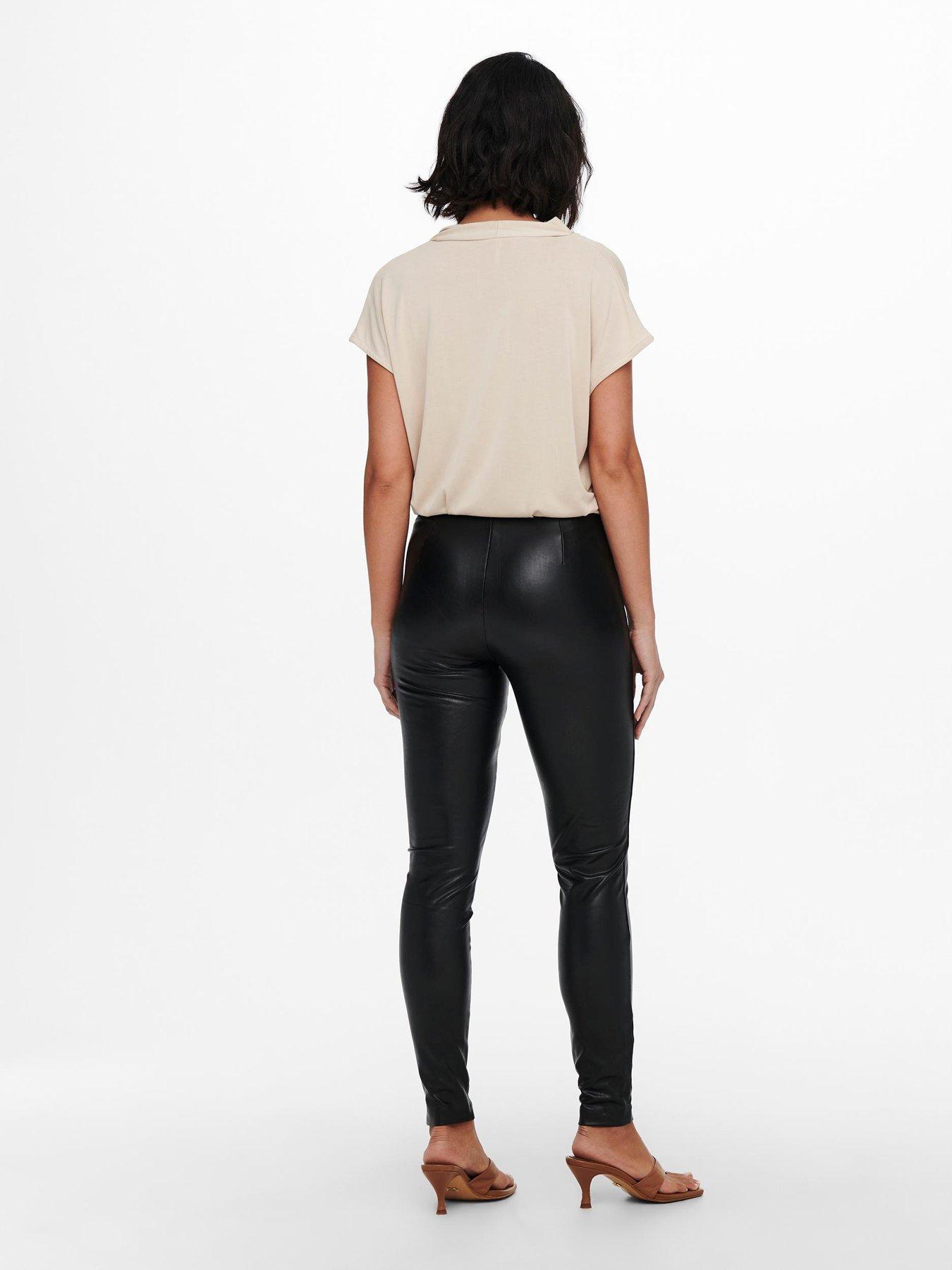 Only Jessie Faux Leather Legging - Black | littlewoods.com