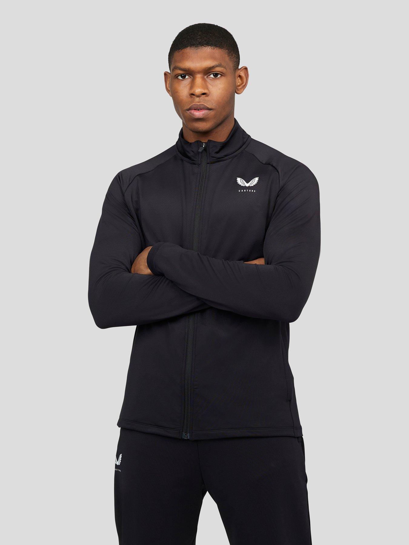 Castore Mens Castore Standard Tracksuit Zip Through Top - Black ...