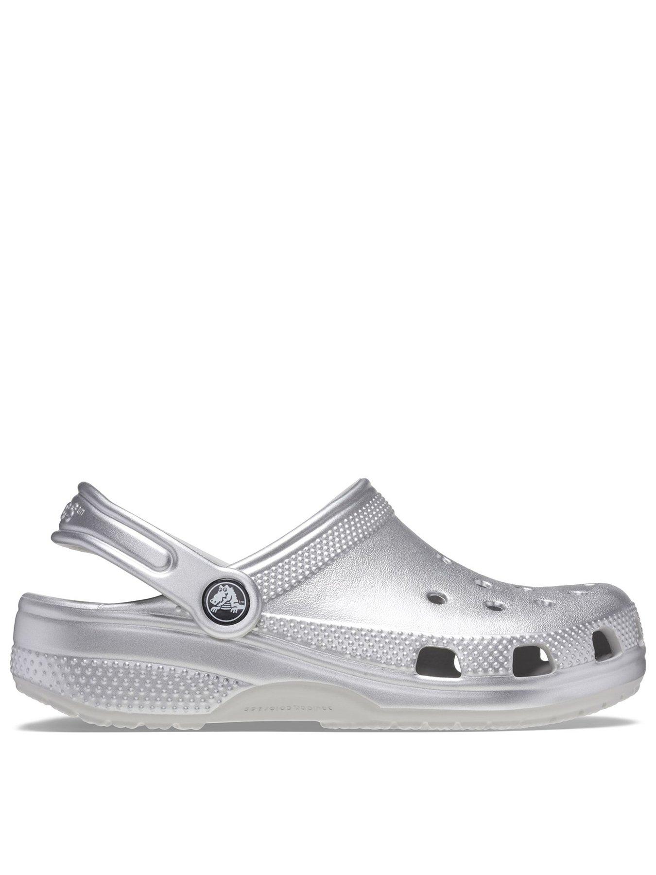 Crocs Kids Classic Clog Graphics Sandal - Silver | littlewoods.com