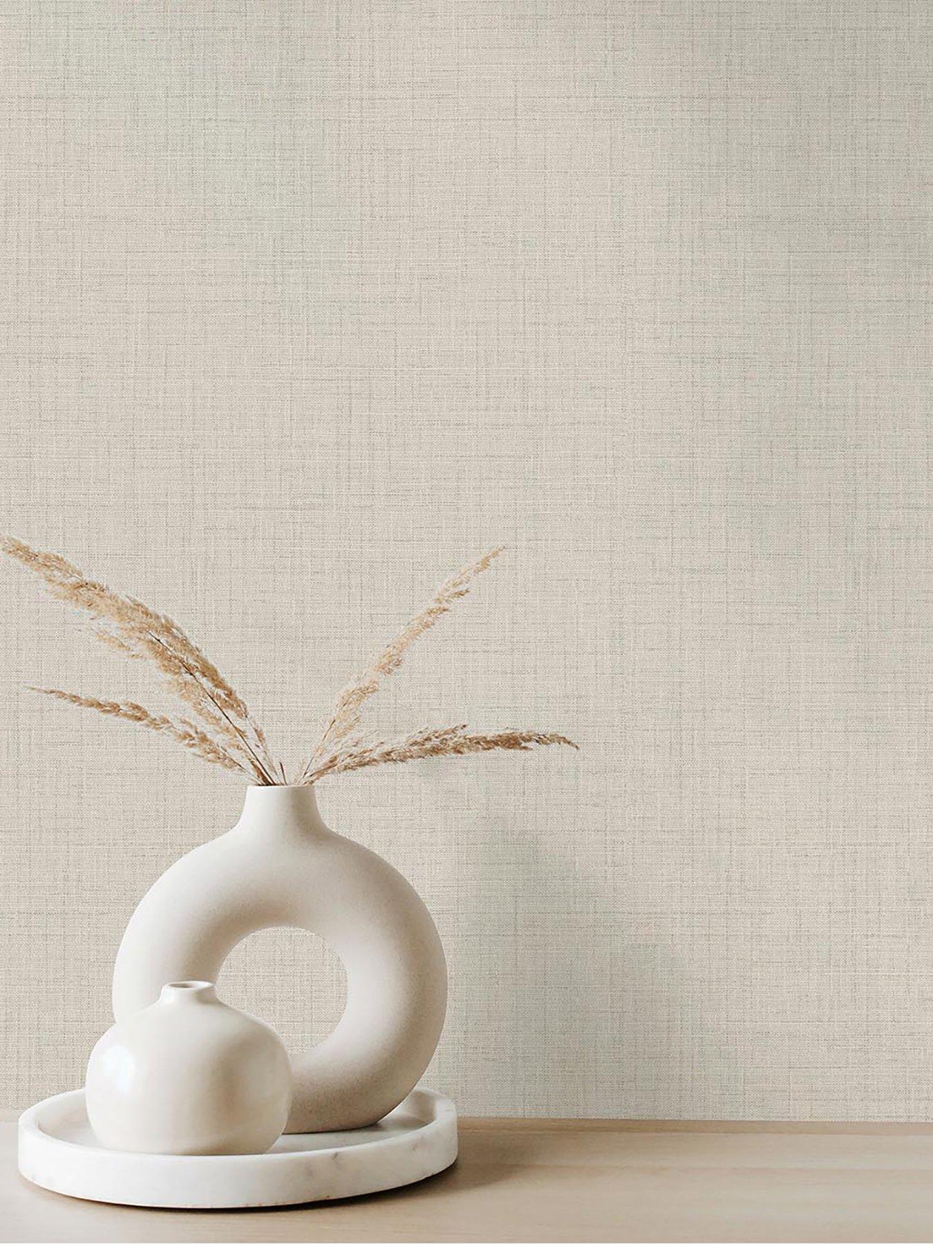 Fine Decor Grace Texture Wallpaper - Stone | Littlewoods