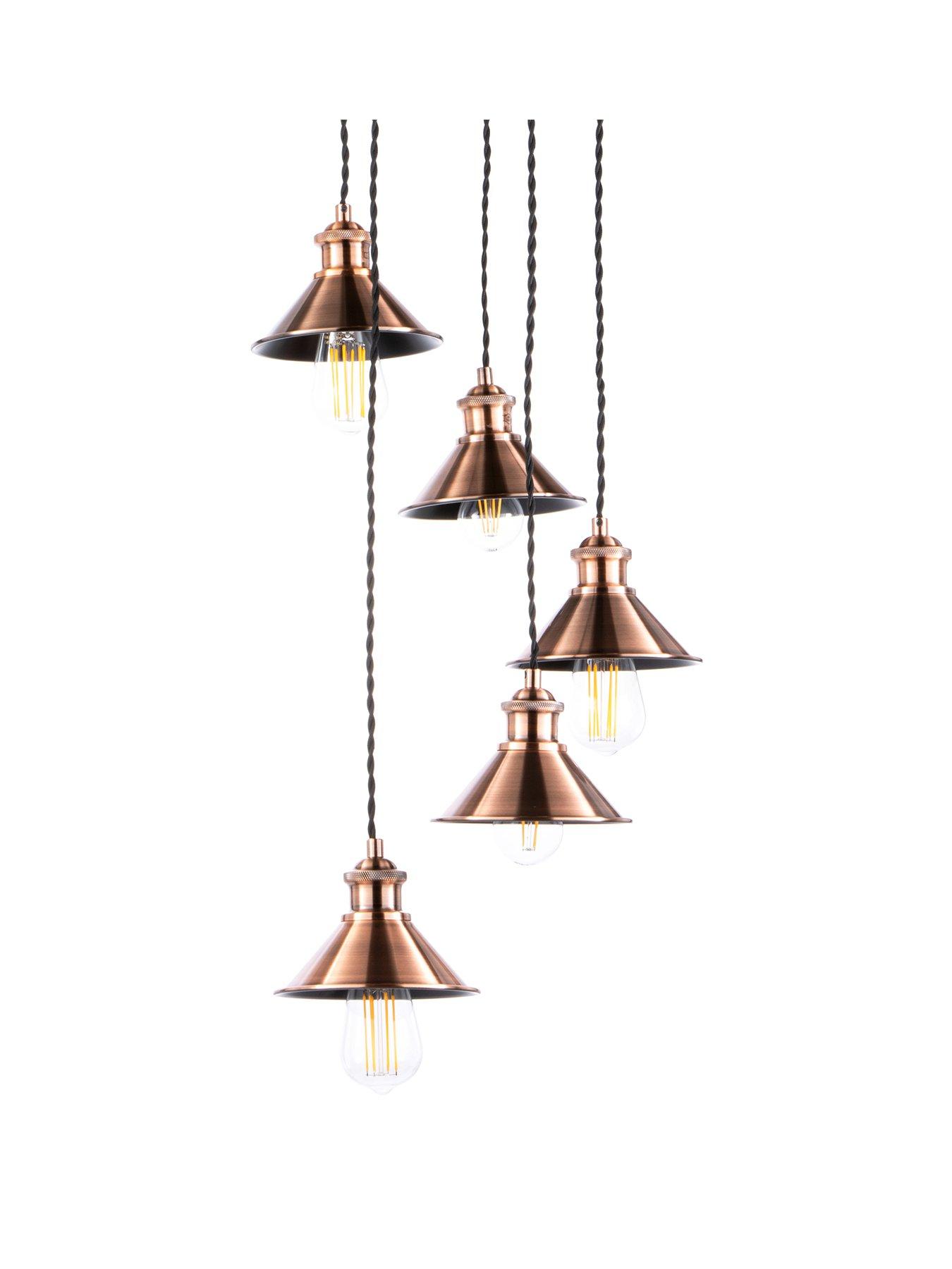 BHS Marston Mixed Small Metal Cooile Cluster Light - Copper ...