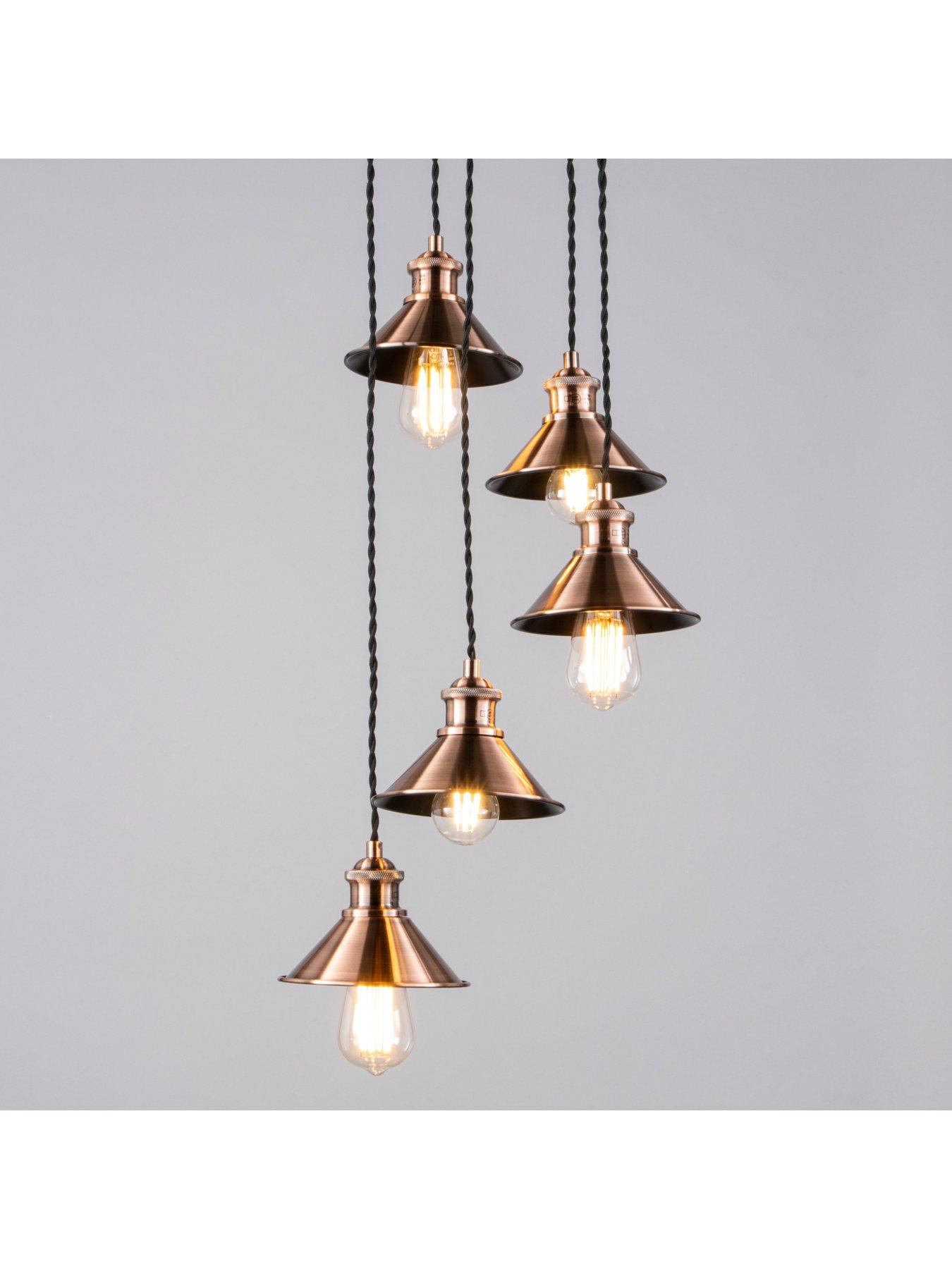 BHS Marston Mixed Small Metal Cooile Cluster Light - Copper ...