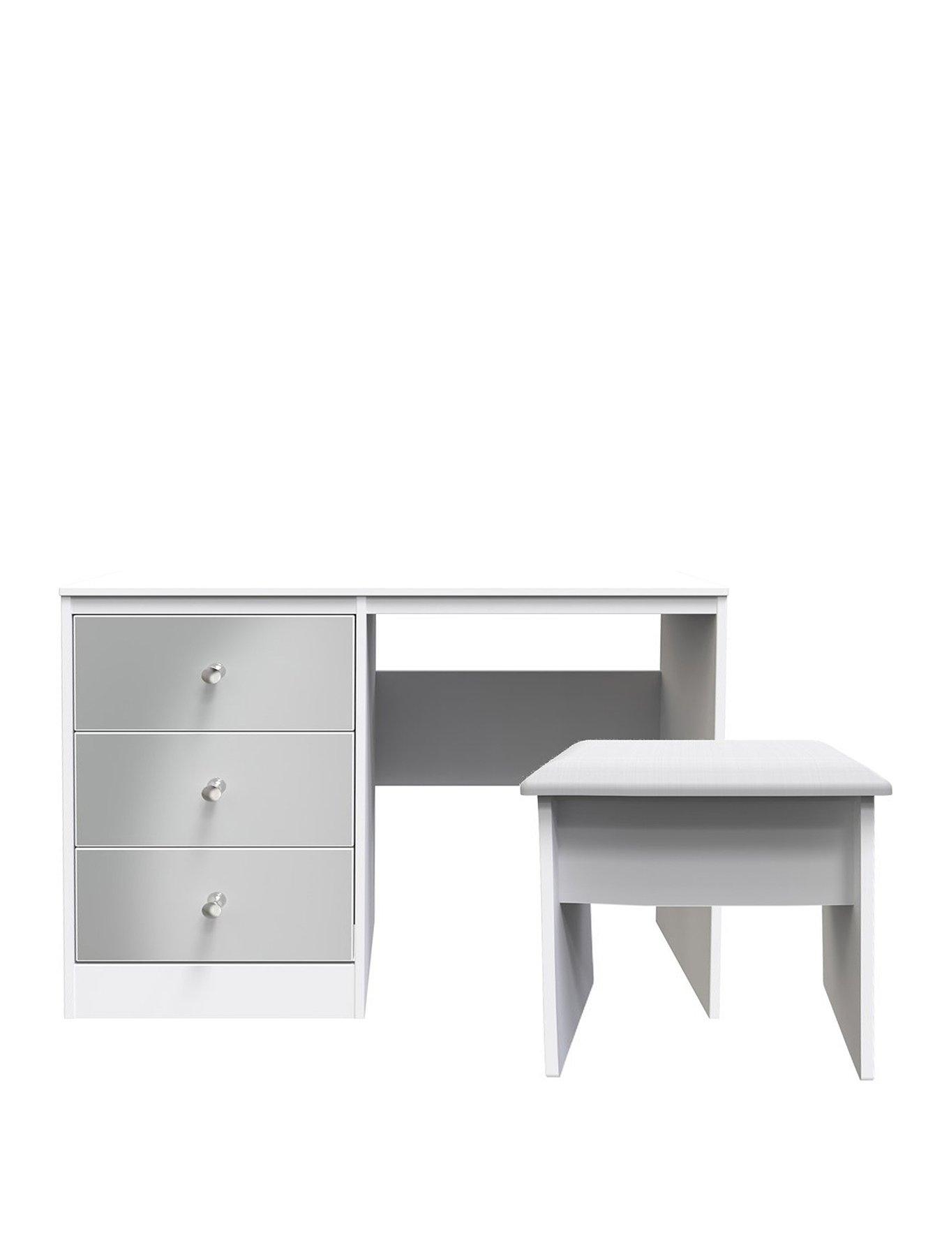 SWIFT Verity Ready Assembled 2 Piece Dressing Table and Stool Set ...