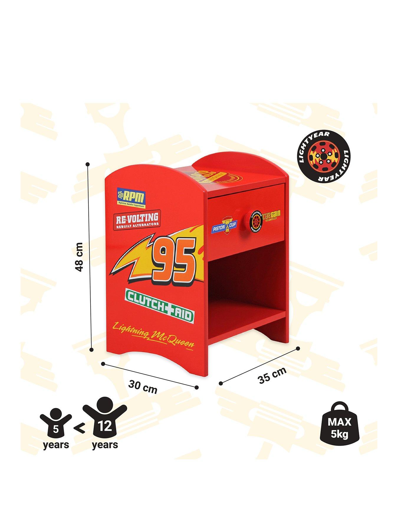 Disney Cars Lightning McQueen Bedside Table | Littlewoods