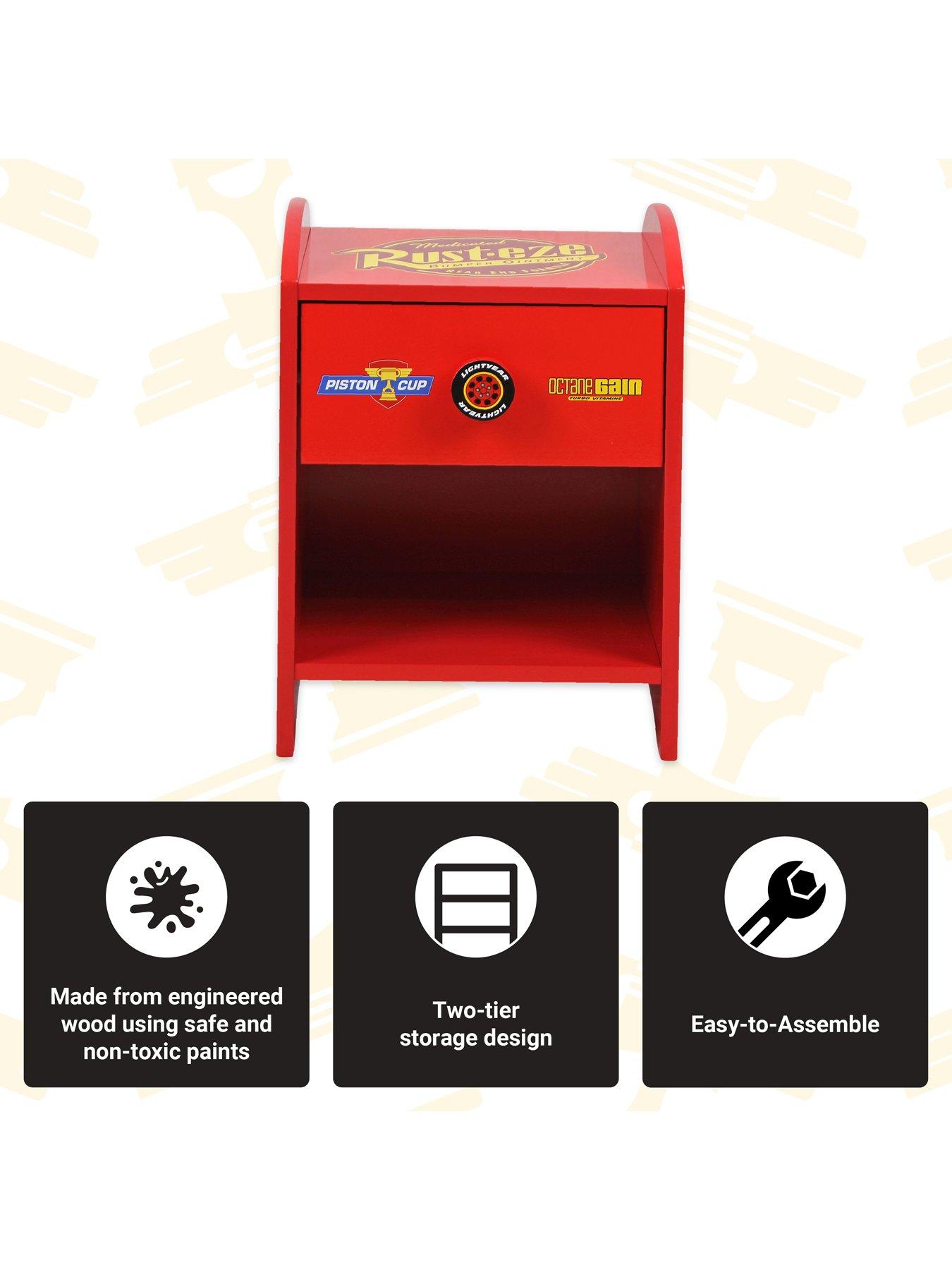 Disney Cars Lightning McQueen Bedside Table | Littlewoods