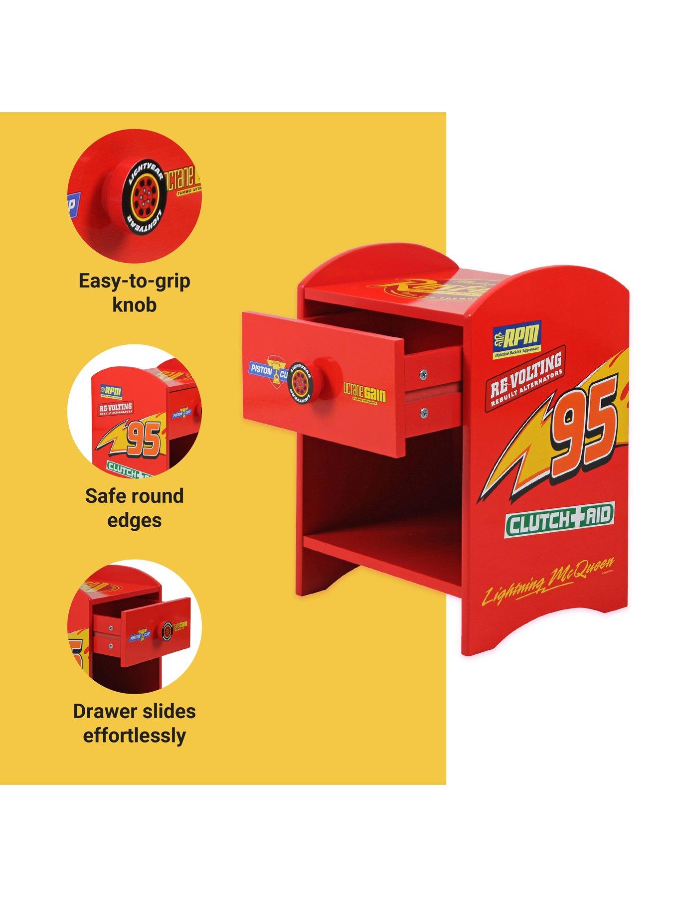 Disney Cars Lightning McQueen Bedside Table | Littlewoods