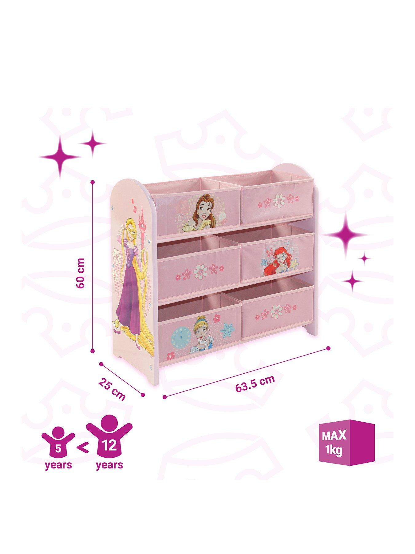 Disney Princess Storage Unit with 6 Baskets | Littlewoods