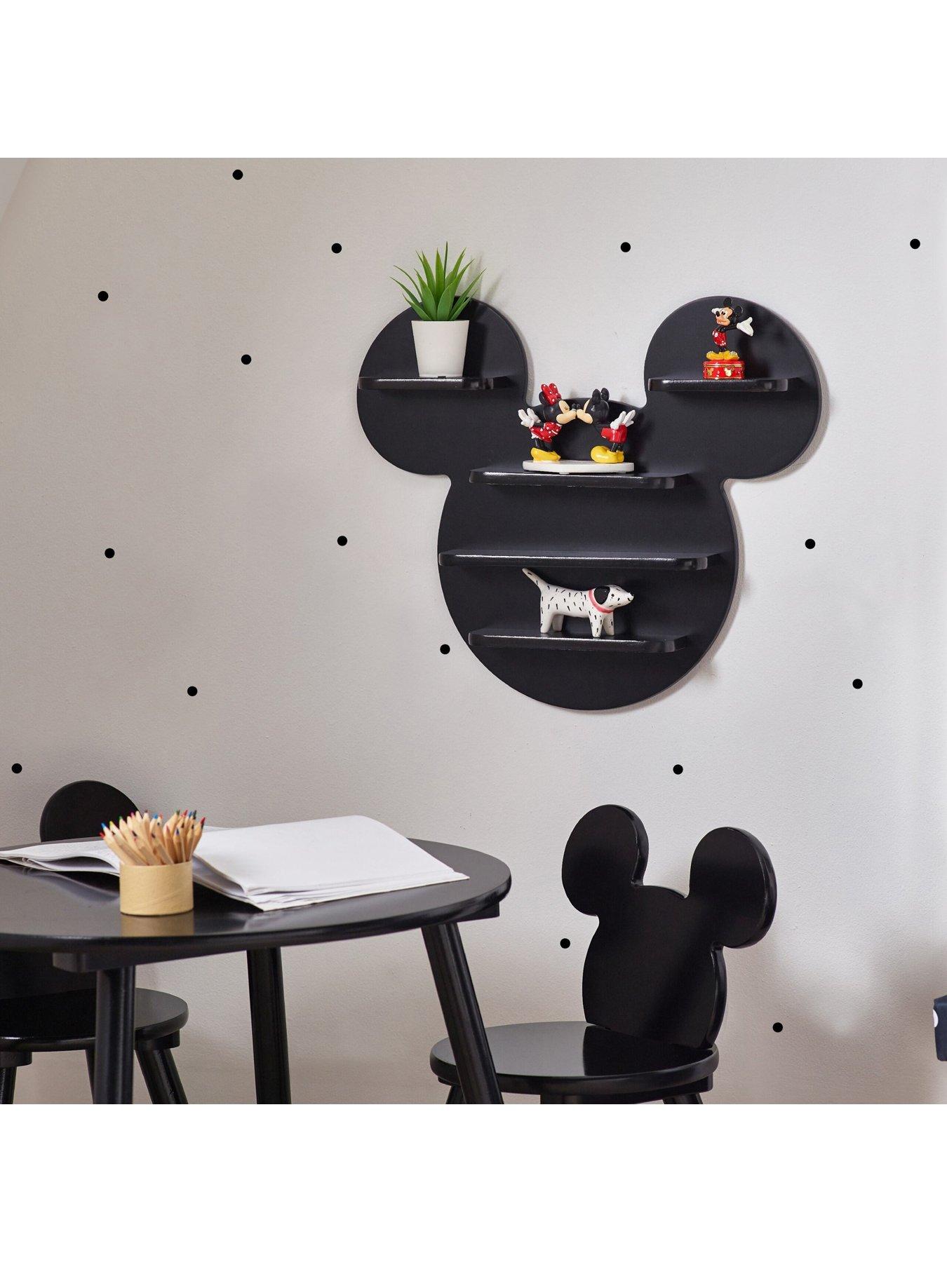 Mickey Mouse Wall Shelf- Black | littlewoods.com
