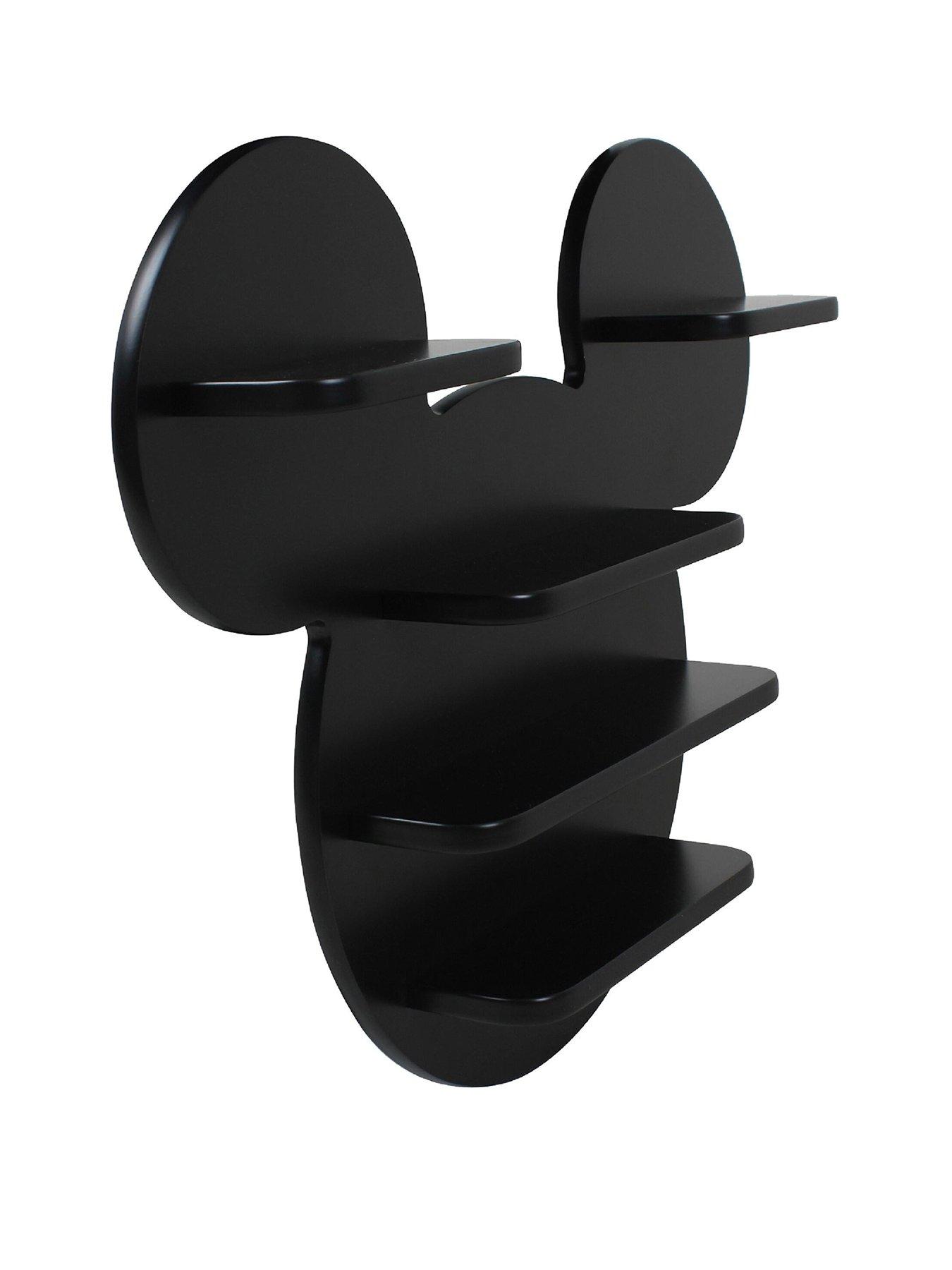 Mickey Mouse Wall Shelf- Black | littlewoods.com