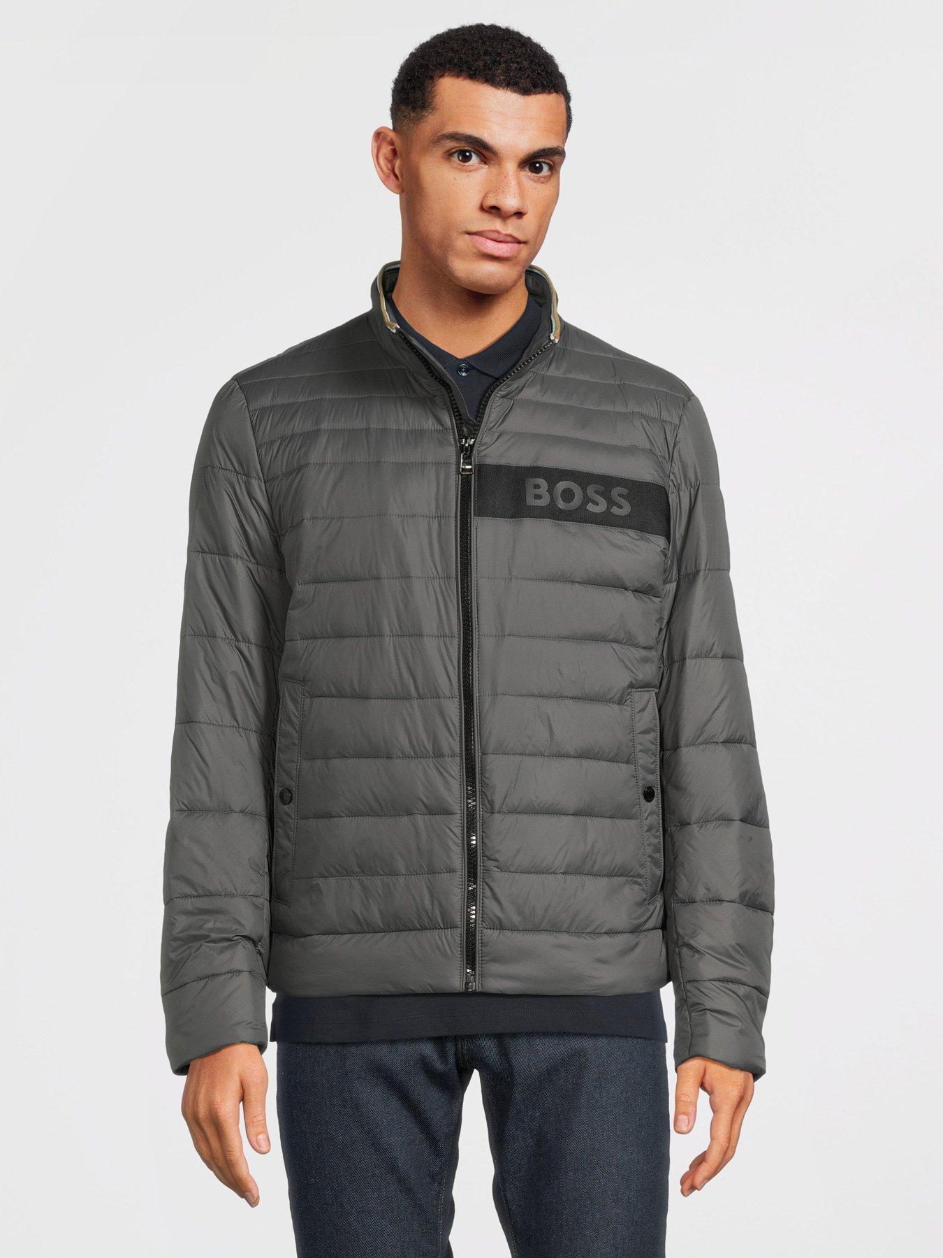 BOSS Darolus Padded Jacket - Grey | littlewoods.com