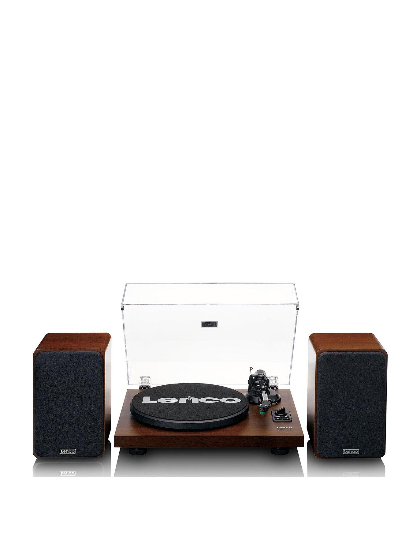 Lenco LS-600WA Turntable with 2x 30W speakers, Bluetooth, AT-VM95E ...