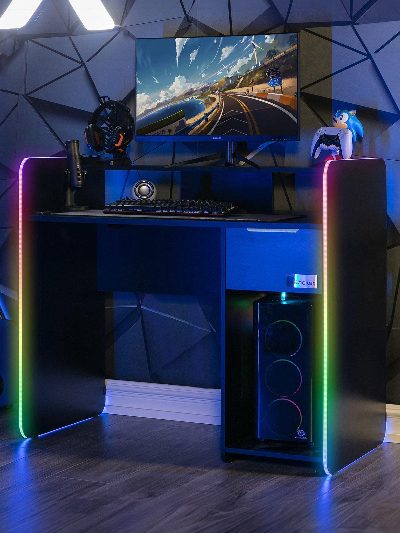 X Rocker Xrocker Electra Desk With Neo Motion App Lighting Control And ...