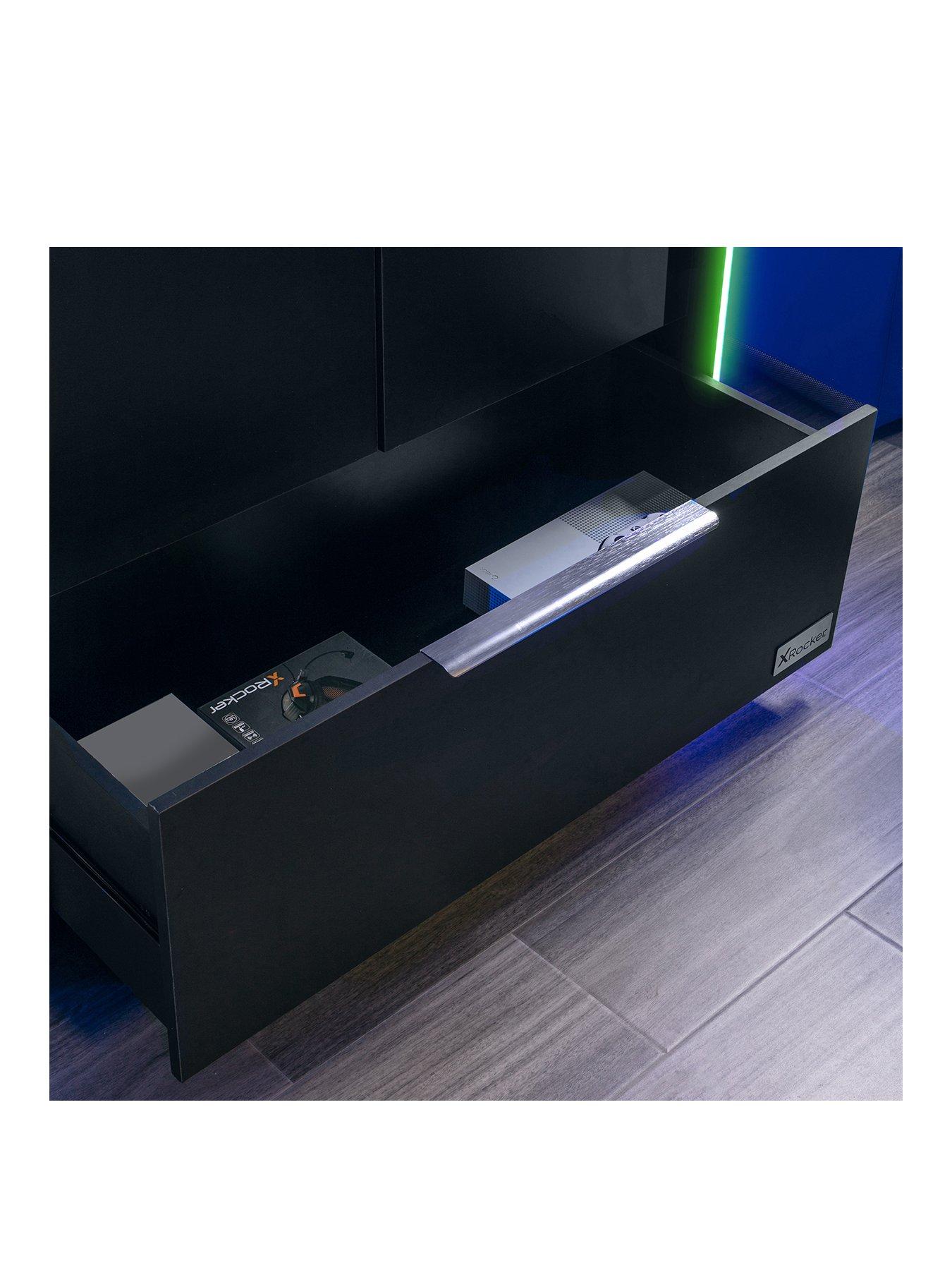 X Rocker Electra 2 Door, 1 Drawer Wardrobe with Neo Motion App Lighting ...