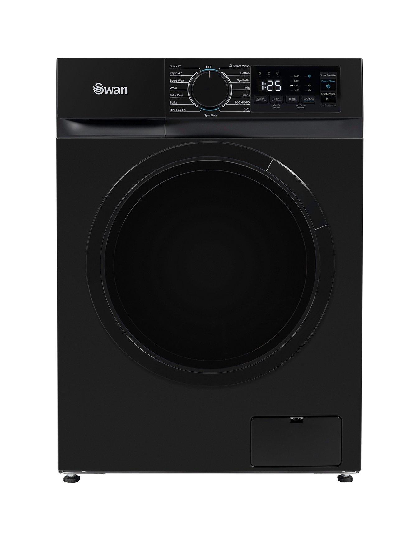 Swan SW75120B 8kg 1400 Spin Freestanding Washing Machine - Black ...
