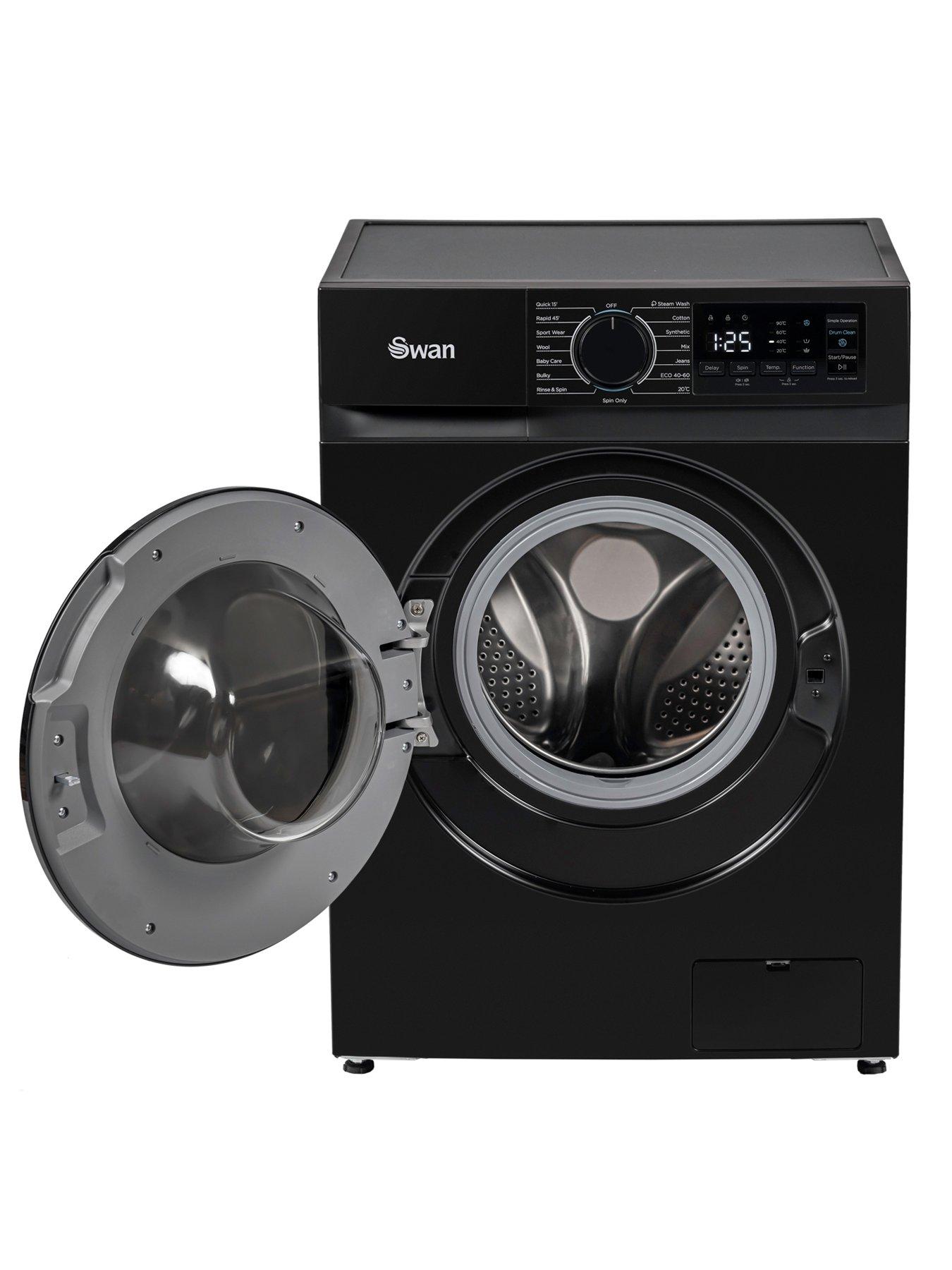 Swan SW75120B 8kg 1400 Spin Freestanding Washing Machine - Black ...