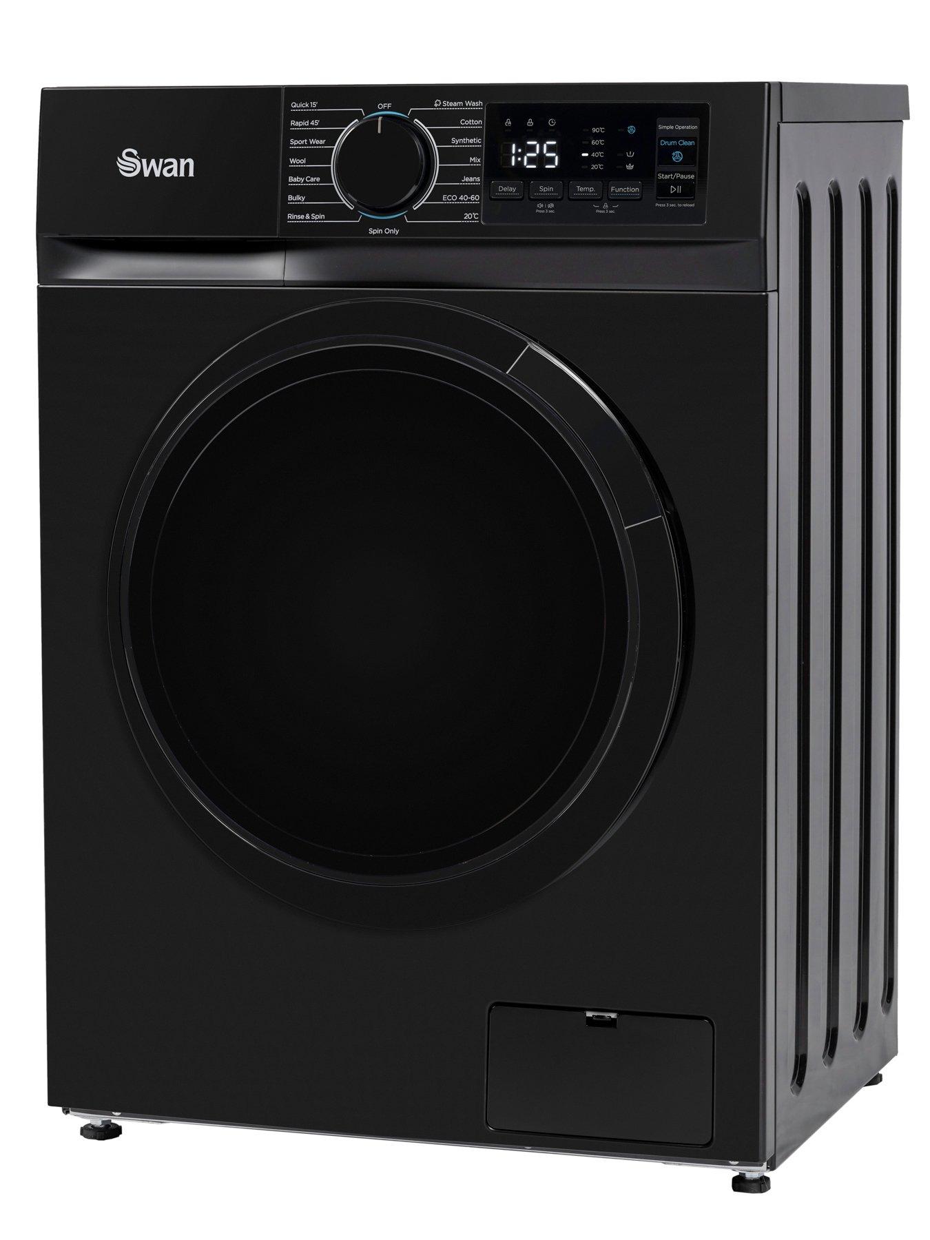 Swan SW75130B 9kg 1400 Spin Freestanding Washing Machine - Black ...
