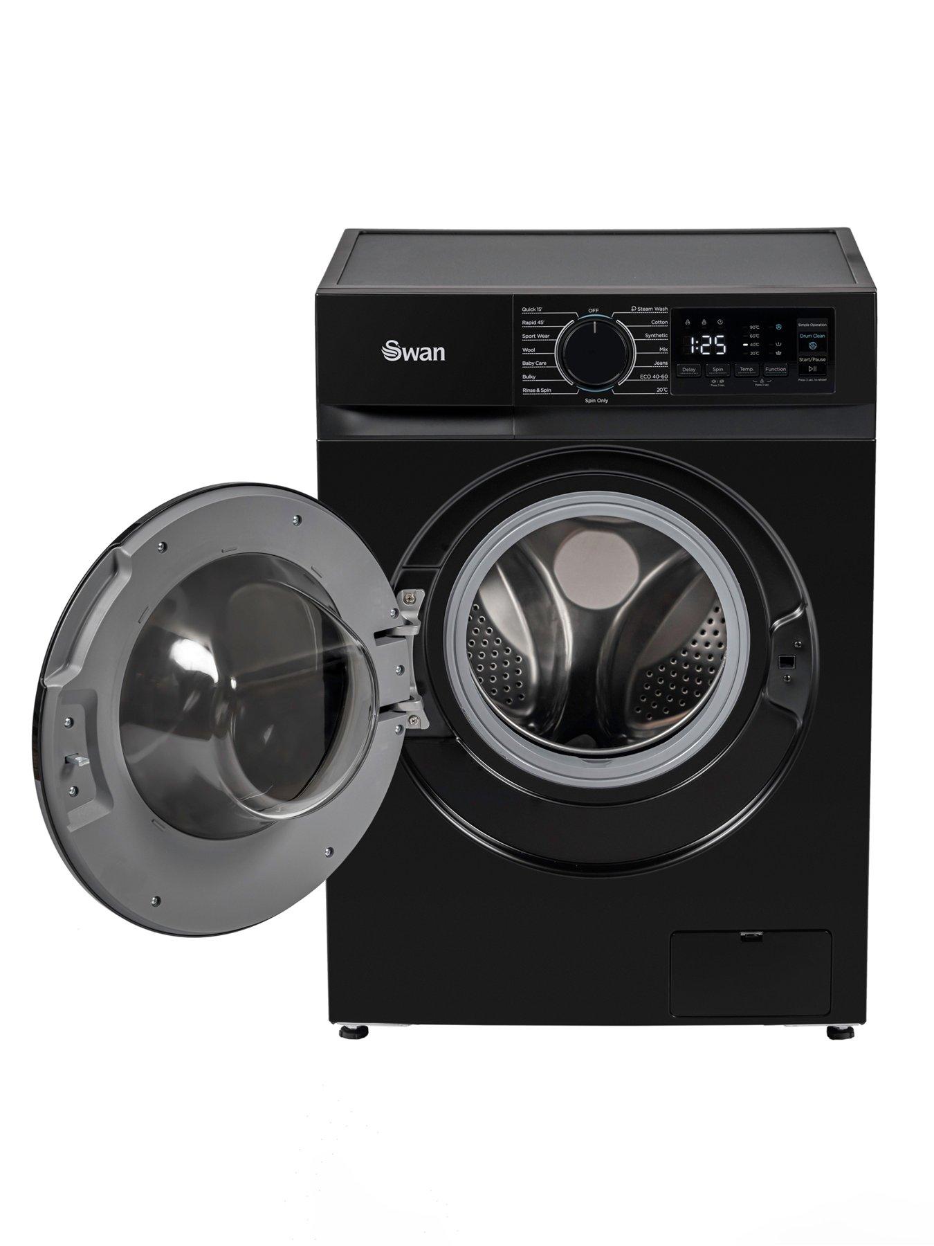Swan SW75130B 9kg 1400 Spin Freestanding Washing Machine - Black ...