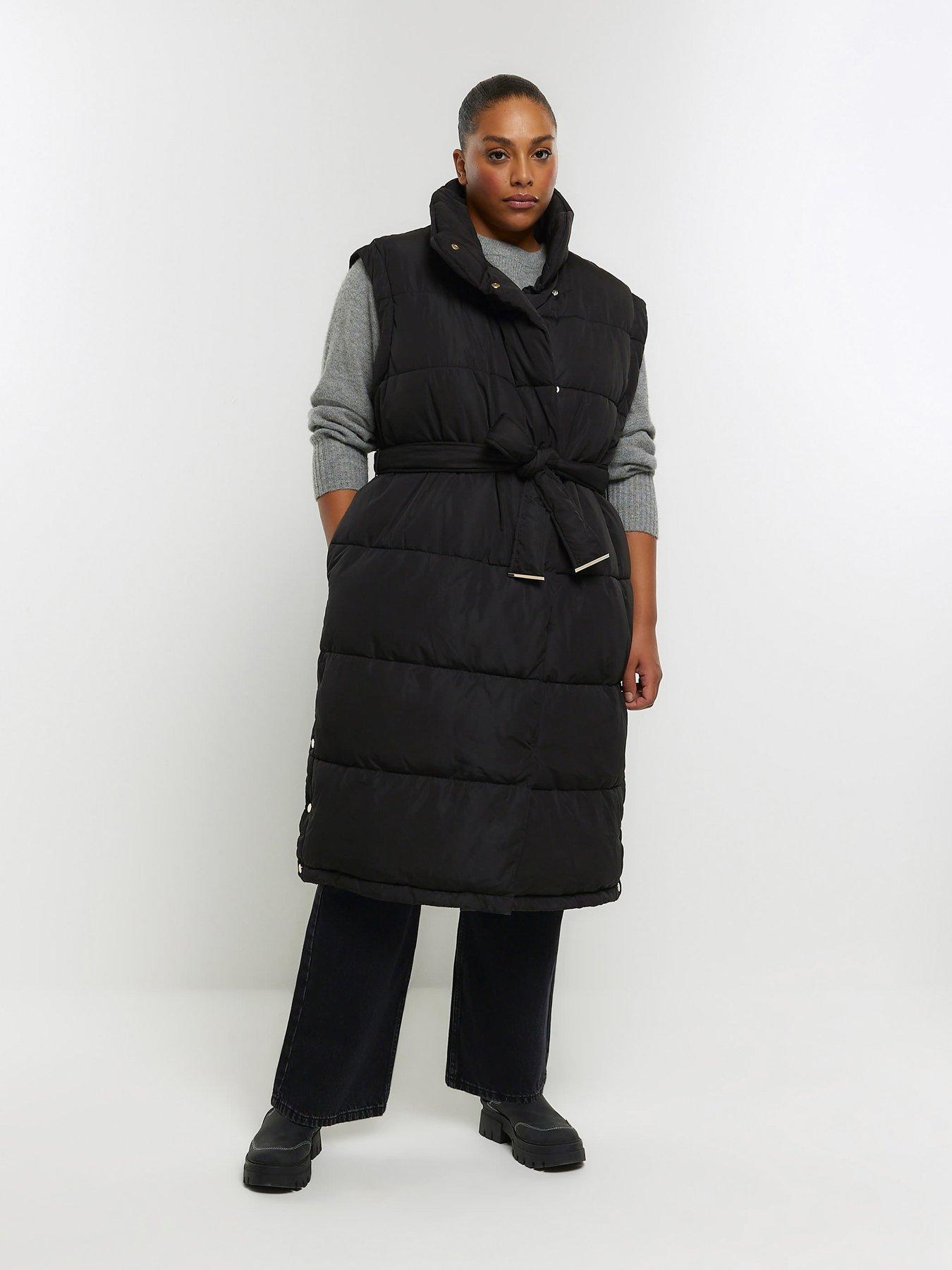 RI Plus Longline Padded Gilet - Black | littlewoods.com
