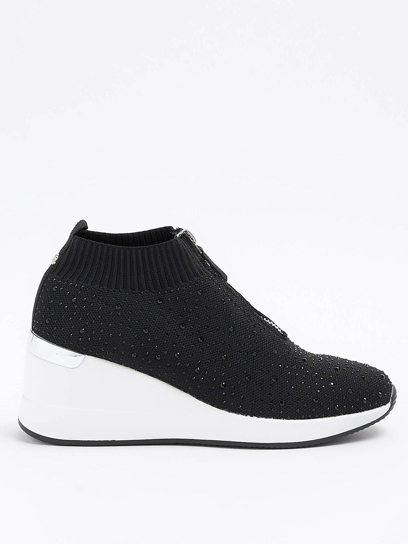 River Island Zip Wedge Runner - Black | littlewoods.com