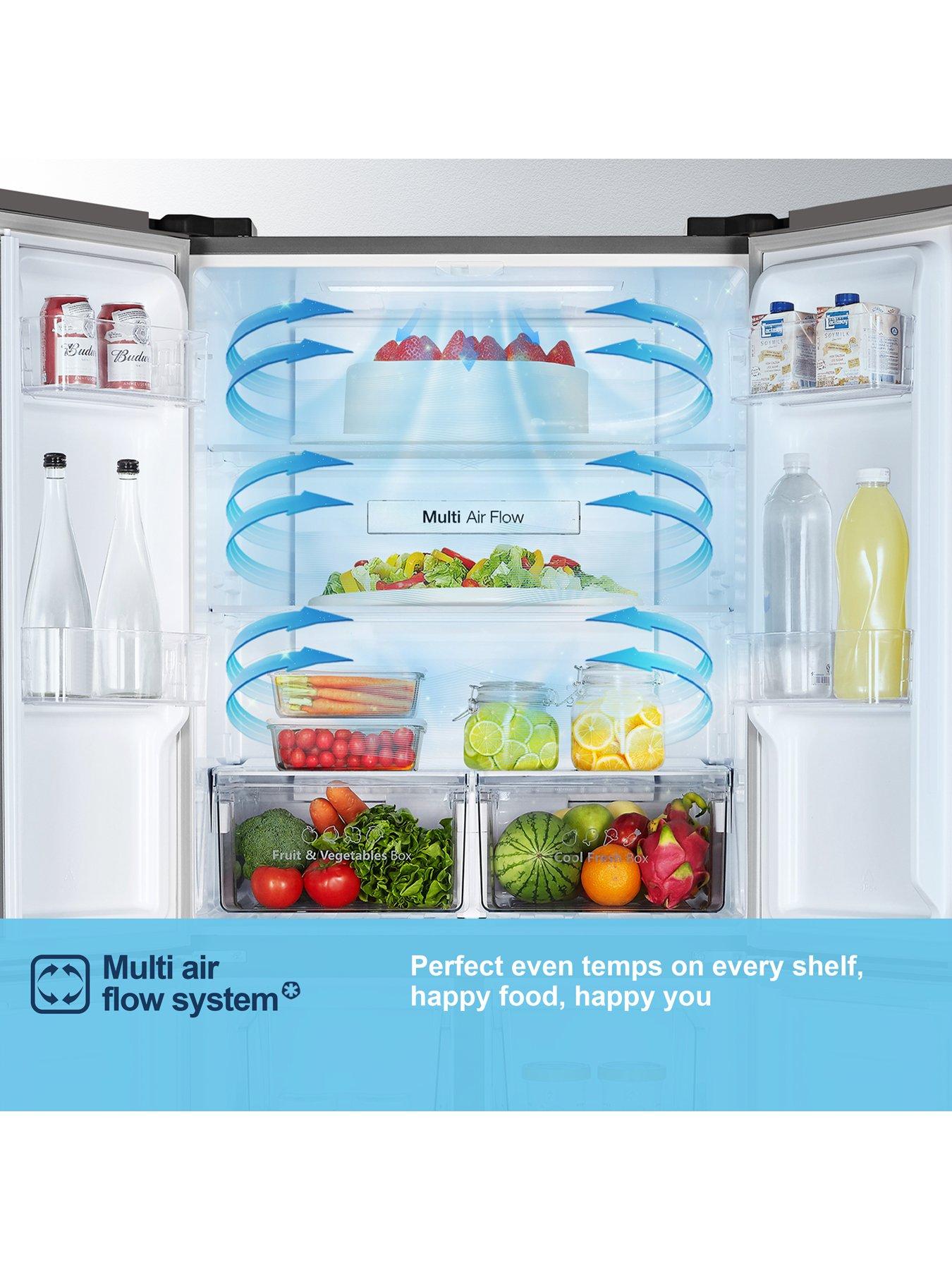 Fridgemaster MQ79394ES 80cm Cross Door, American Fridge Freezer ...