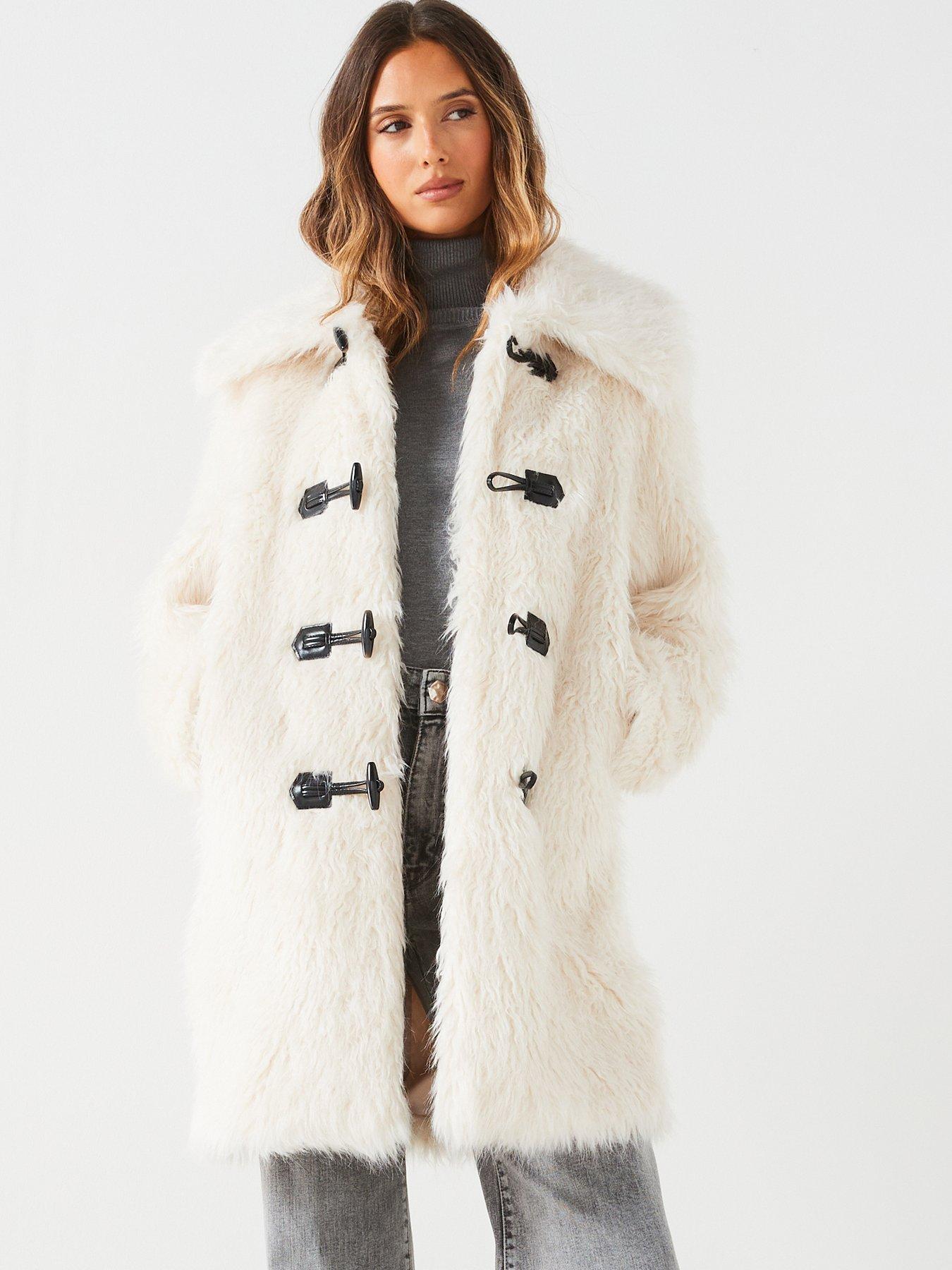 Mango Wool Mix Toggle Fastening Coat | littlewoods.com