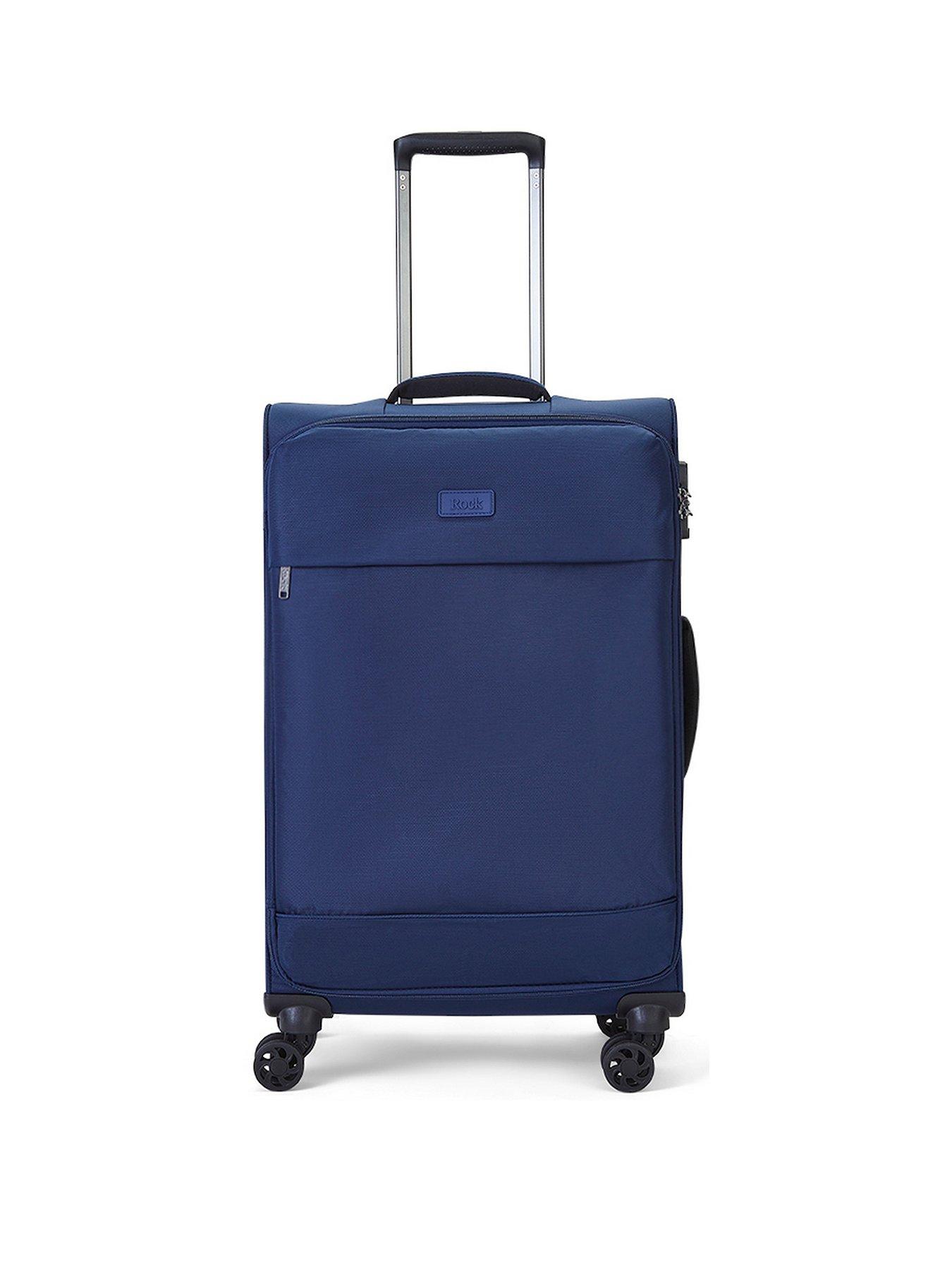 Rock Luggage Paris 8 Wheel Softshell Lightweight Medium Suitcase With ...
