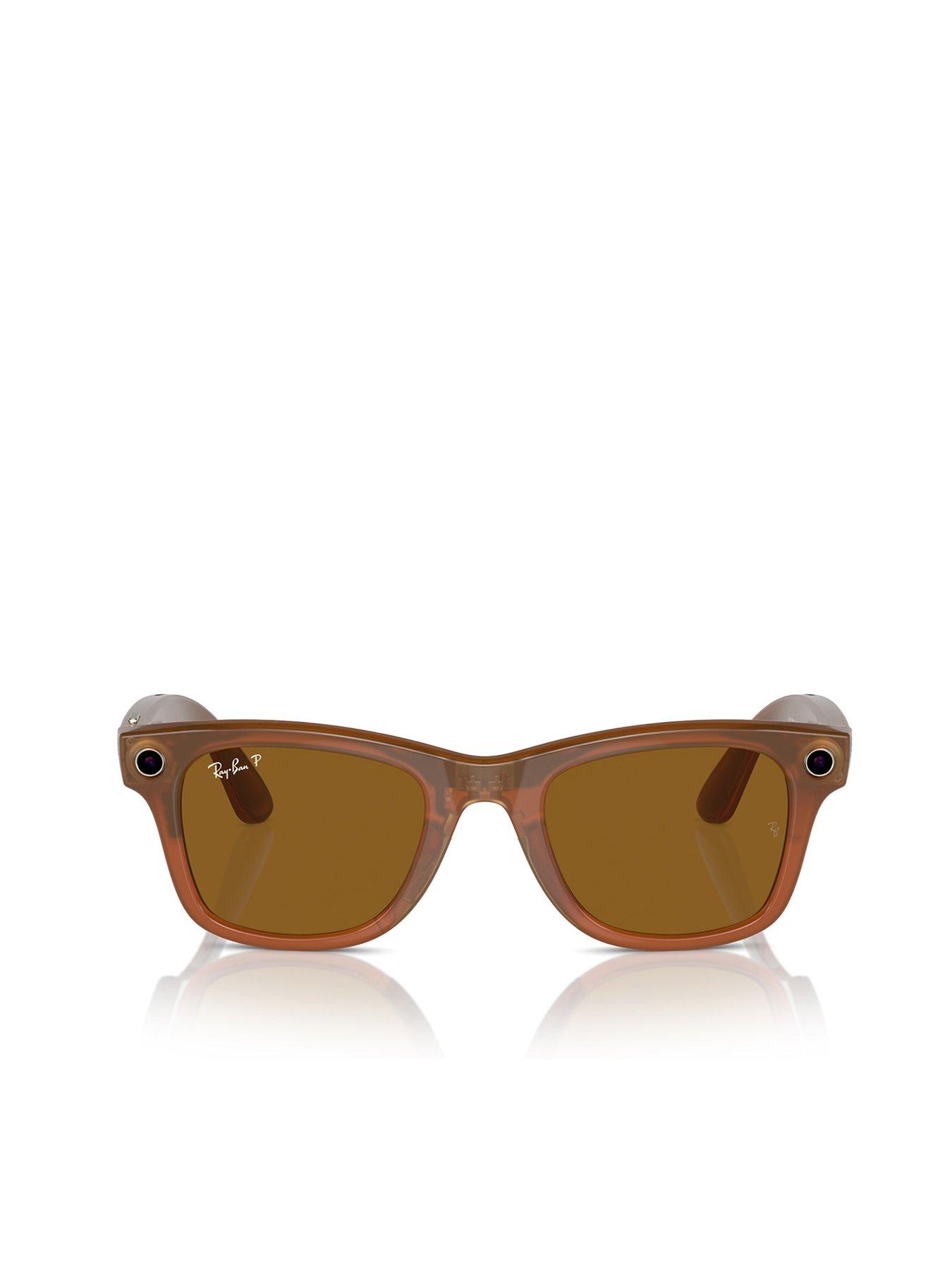 Ray-Ban Meta Wayfarer – Shiny Caramel Transparent, Polarised Brown ...