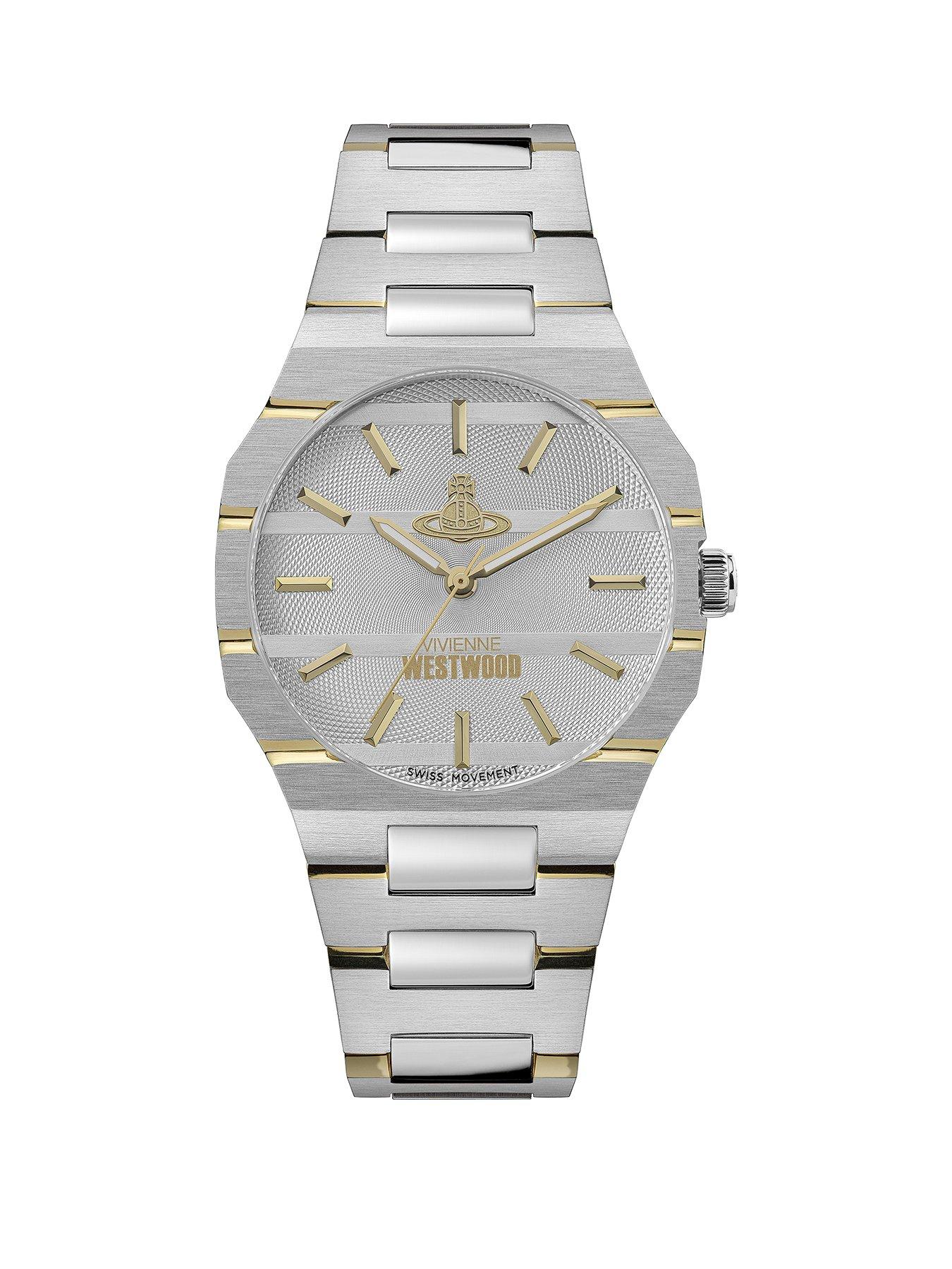 Vivienne Westwood Bank Unisex Quartz Watch with Light Grey Dial and Two ...