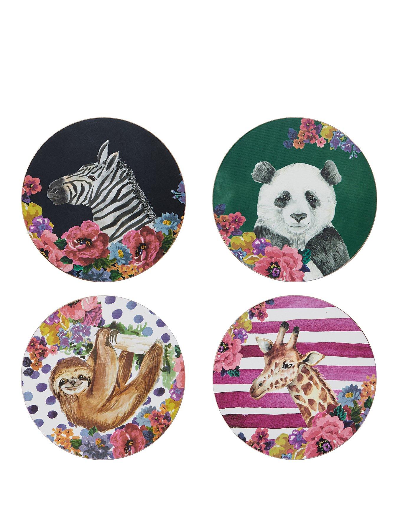 Mikasa Wild at Heart Set of 4 Round Coasters | Littlewoods