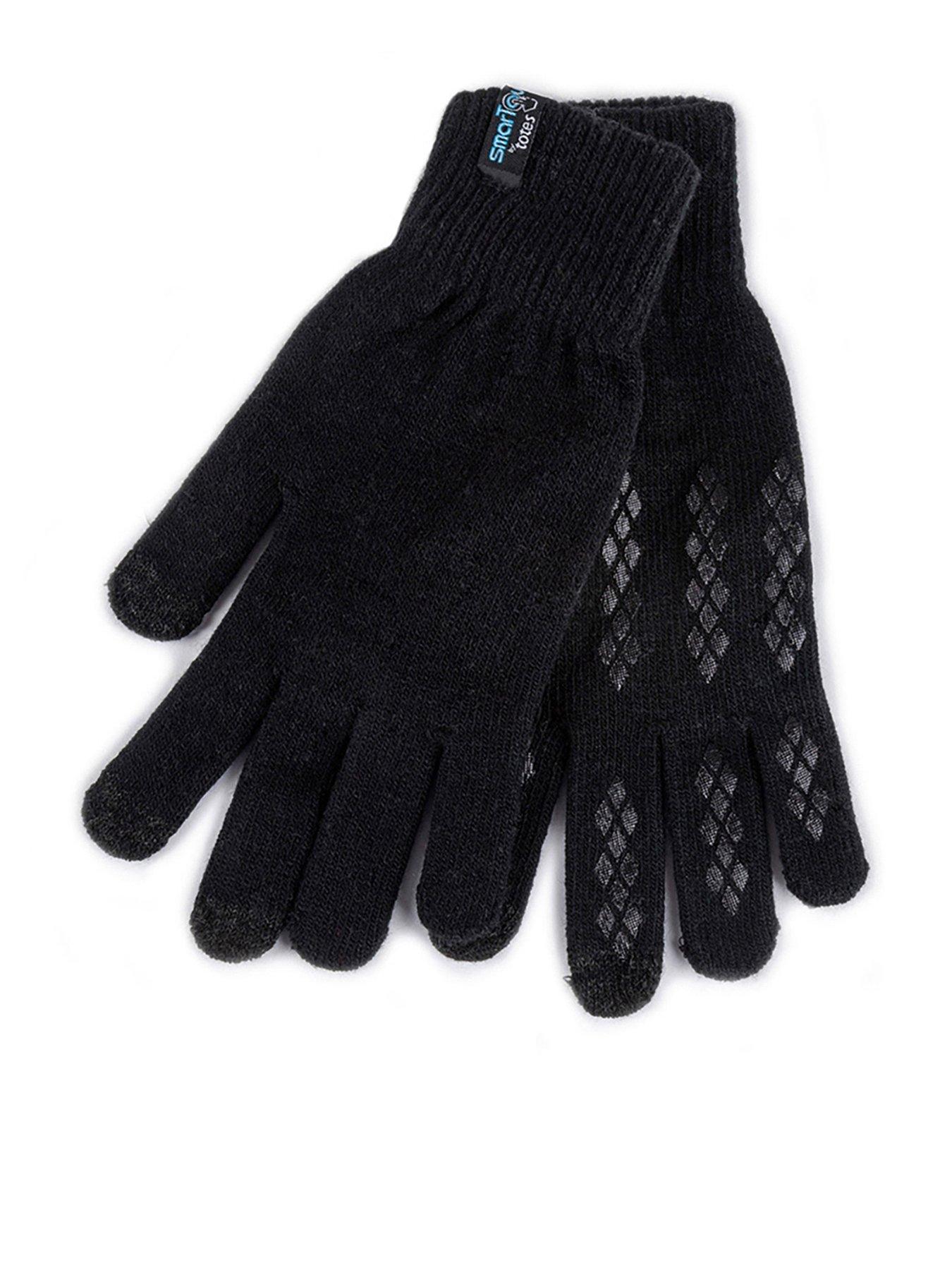 TOTES Brushed Thermal Knitted Smartouch Gloves | littlewoods.com