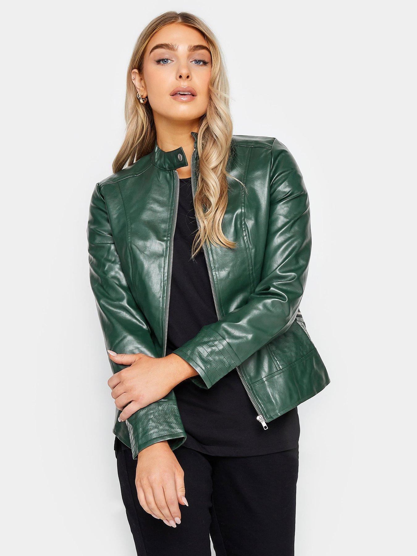 M&Co Dark Green Pu Jacket | littlewoods.com