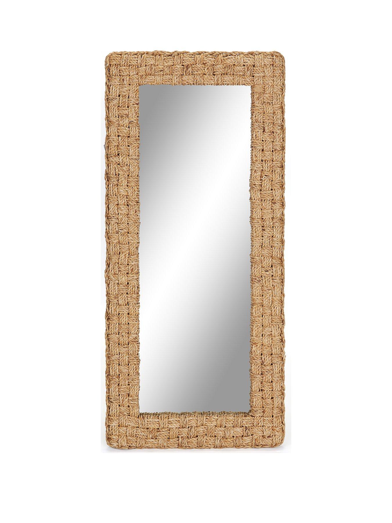 Very Home Rectangle Woven Mirror 100x45cm | Littlewoods