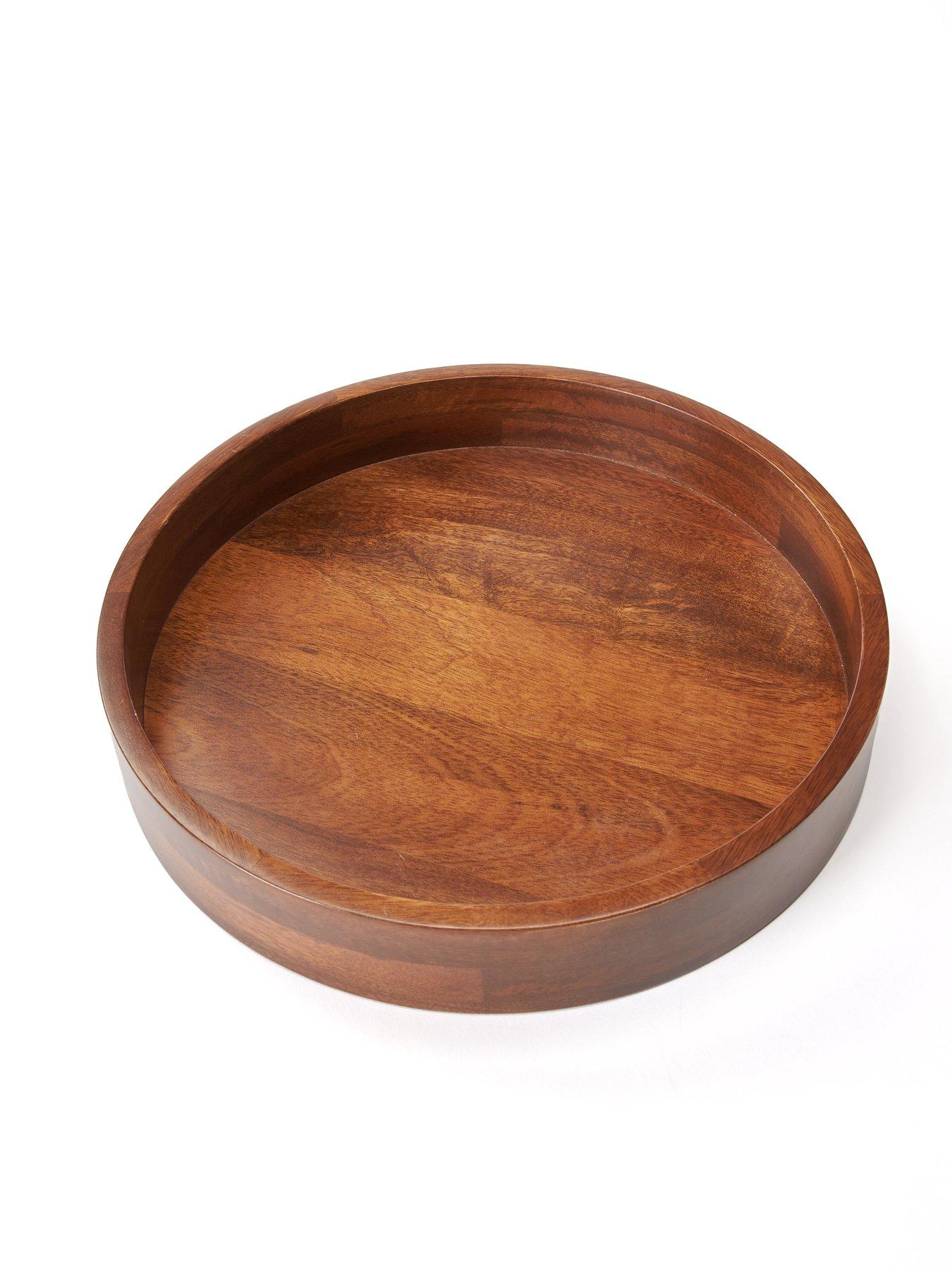 Michelle Keegan Home Round Walnut Tray | Littlewoods