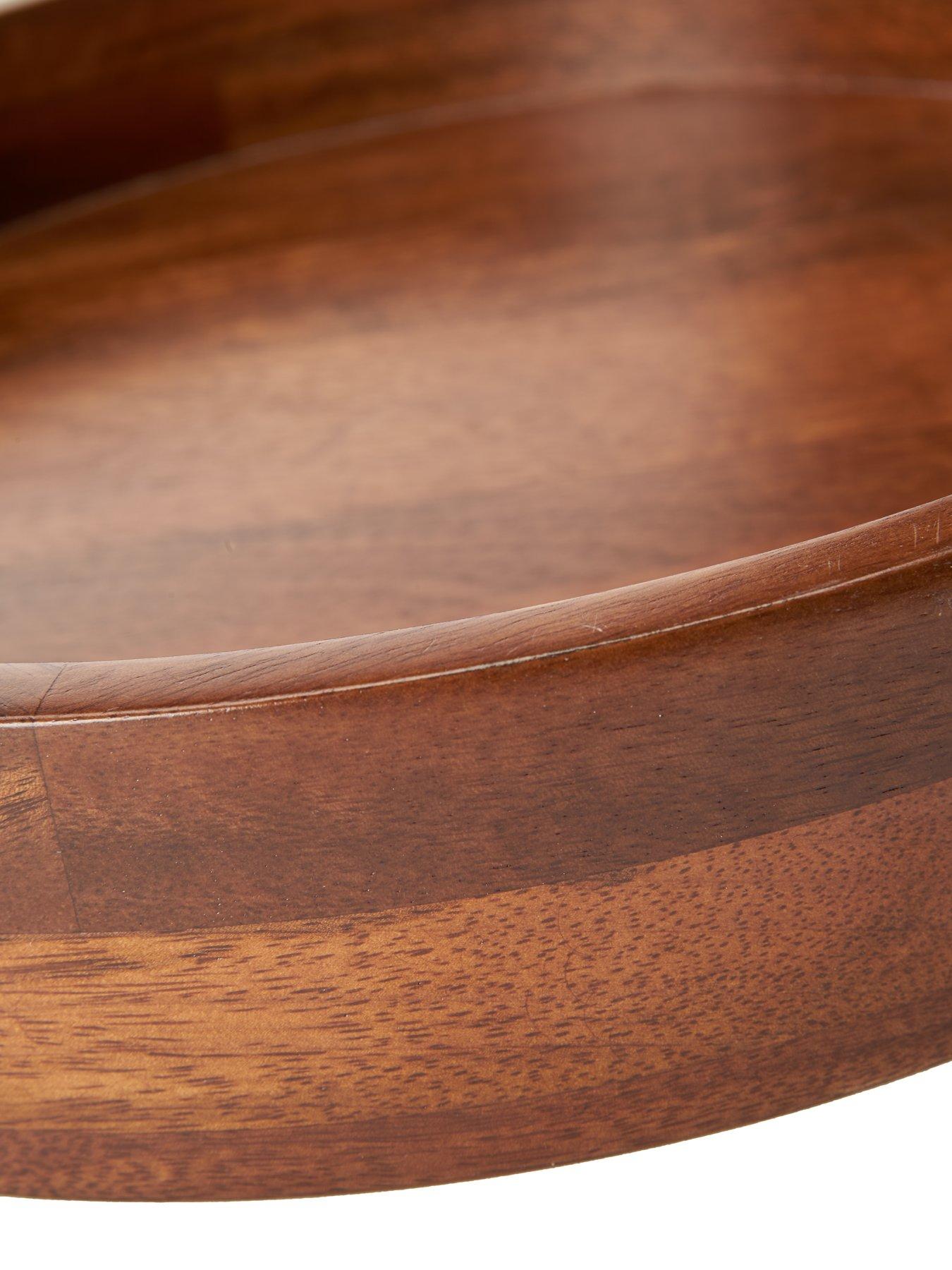 Michelle Keegan Home Round Walnut Tray | Littlewoods