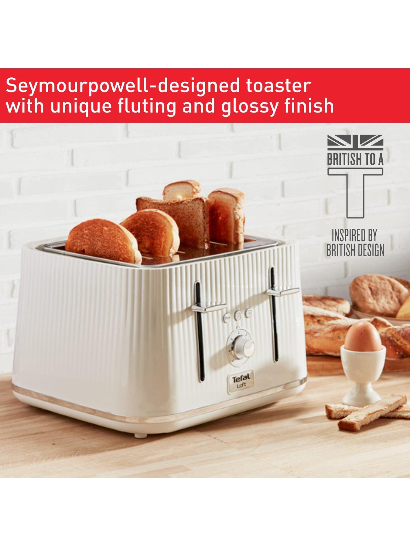Tefal Loft 4-Slice Toaster TT760140 - White | Littlewoods