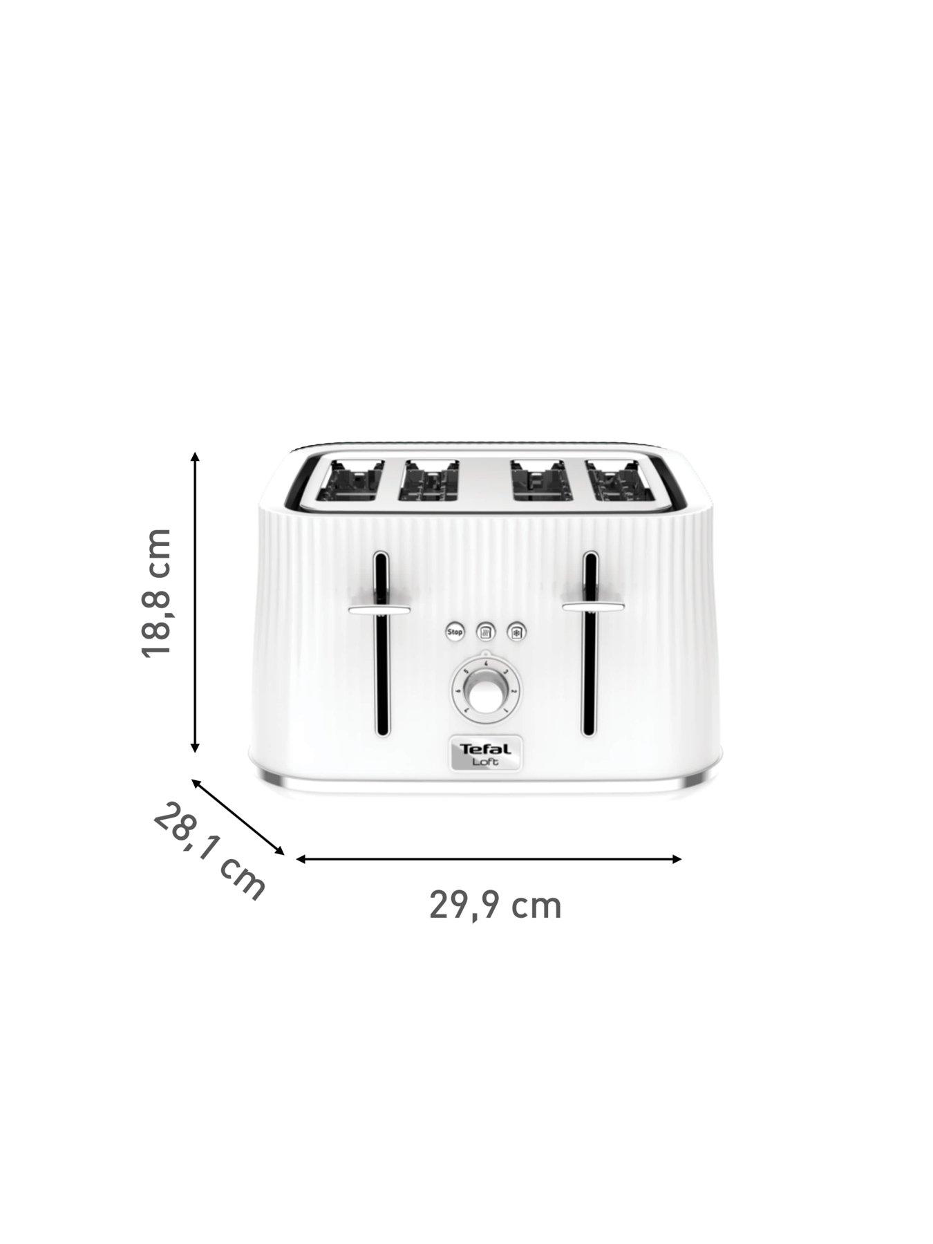 Tefal Loft 4-Slice Toaster TT760140 - White | Littlewoods
