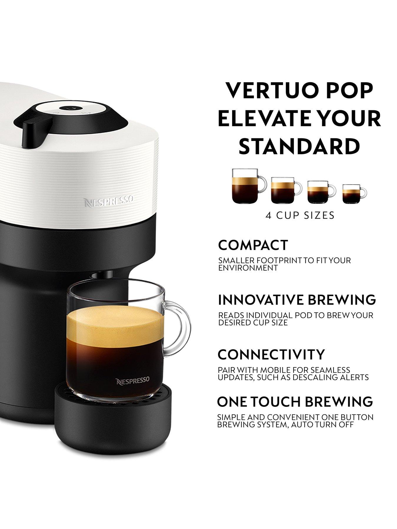 Nespresso Vertuo Pop Coffee Machine by Krups - White, XN920140 ...