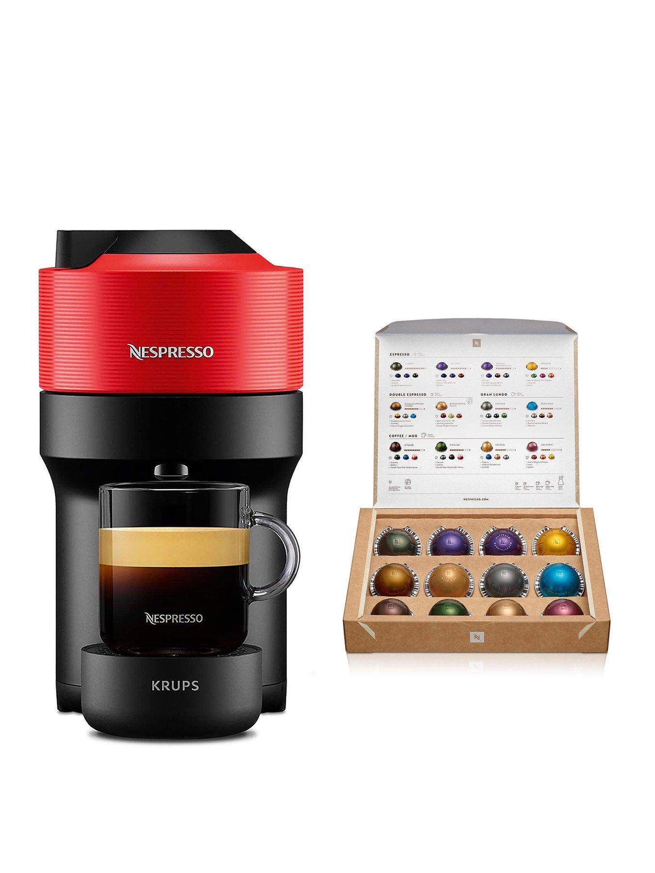 Nespresso Vertuo Pop Coffee Machine by Krups - Red, XN920540 | Littlewoods