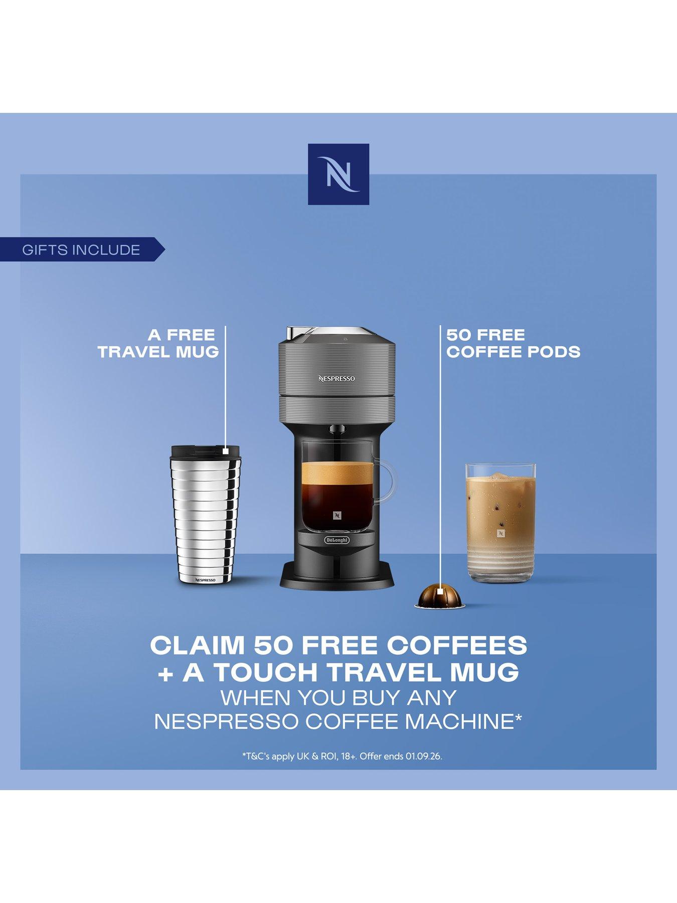 Nespresso Krups Vertuo Next Coffee Machine, Light Grey, XN910B40 ...